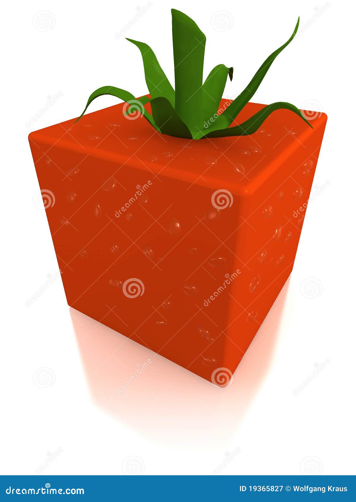 Cube shaped tomato stock illustration. Illustration of agriculture ...