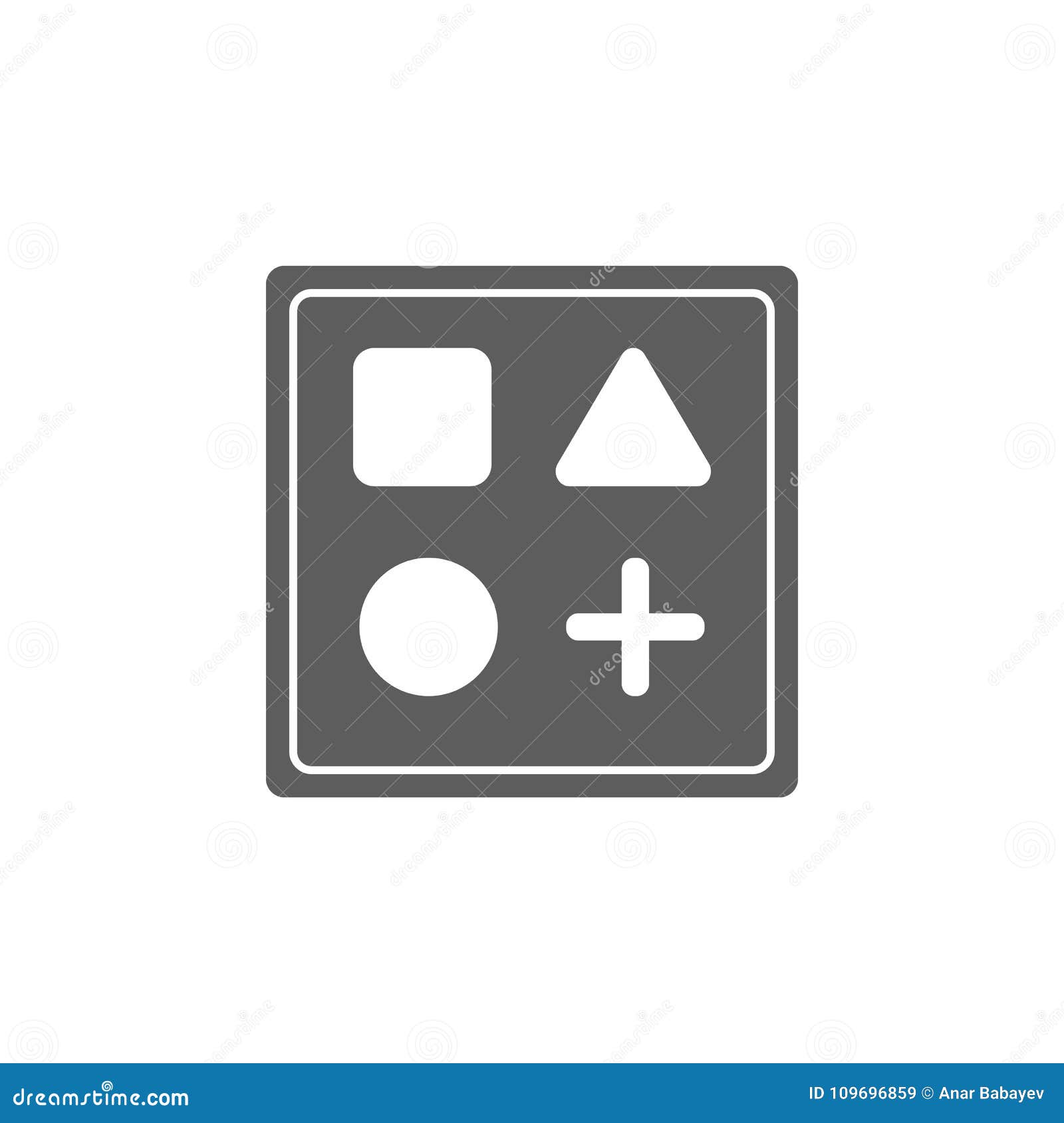 Cube with Signs Icon. Element of Toys for Mobile Concept and Web Apps ...