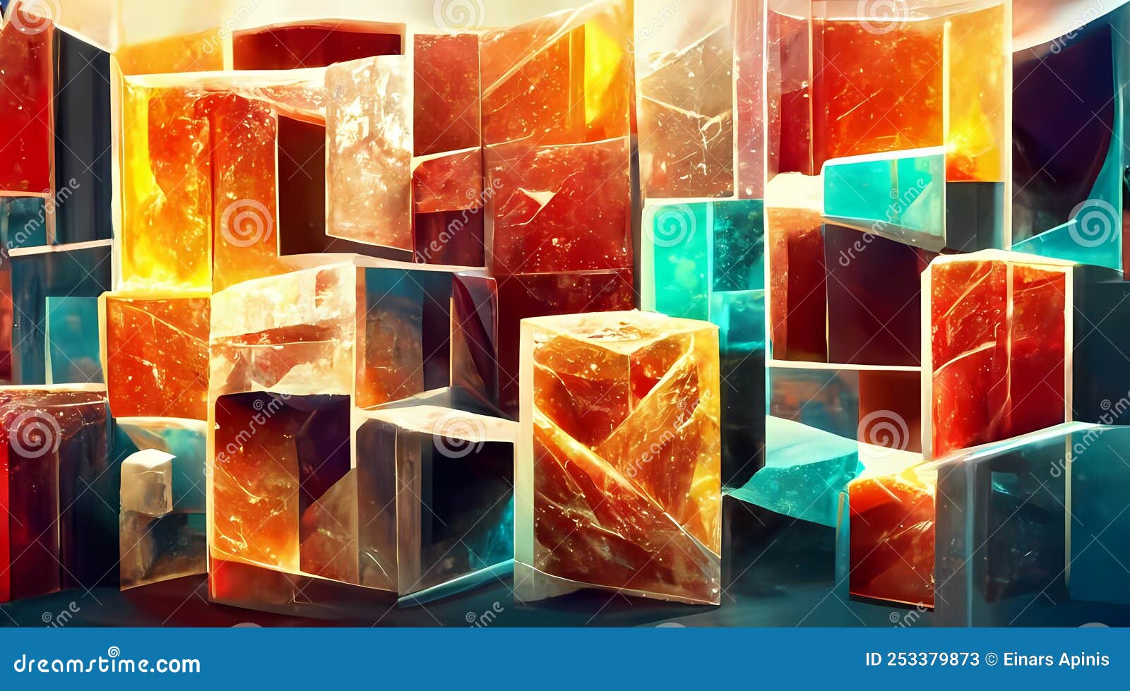 D Abstract Cube Background Wallpaper Illustration Stock Illustration ...