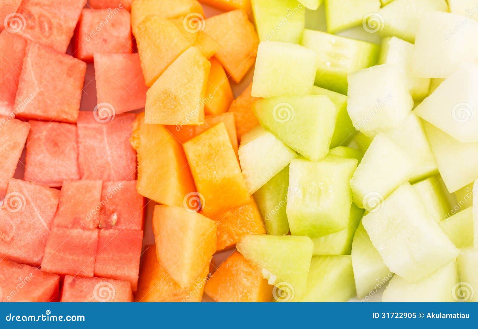 Cube Sized Melons, Honeydew V Stock Image - Image of slice, watermelon ...