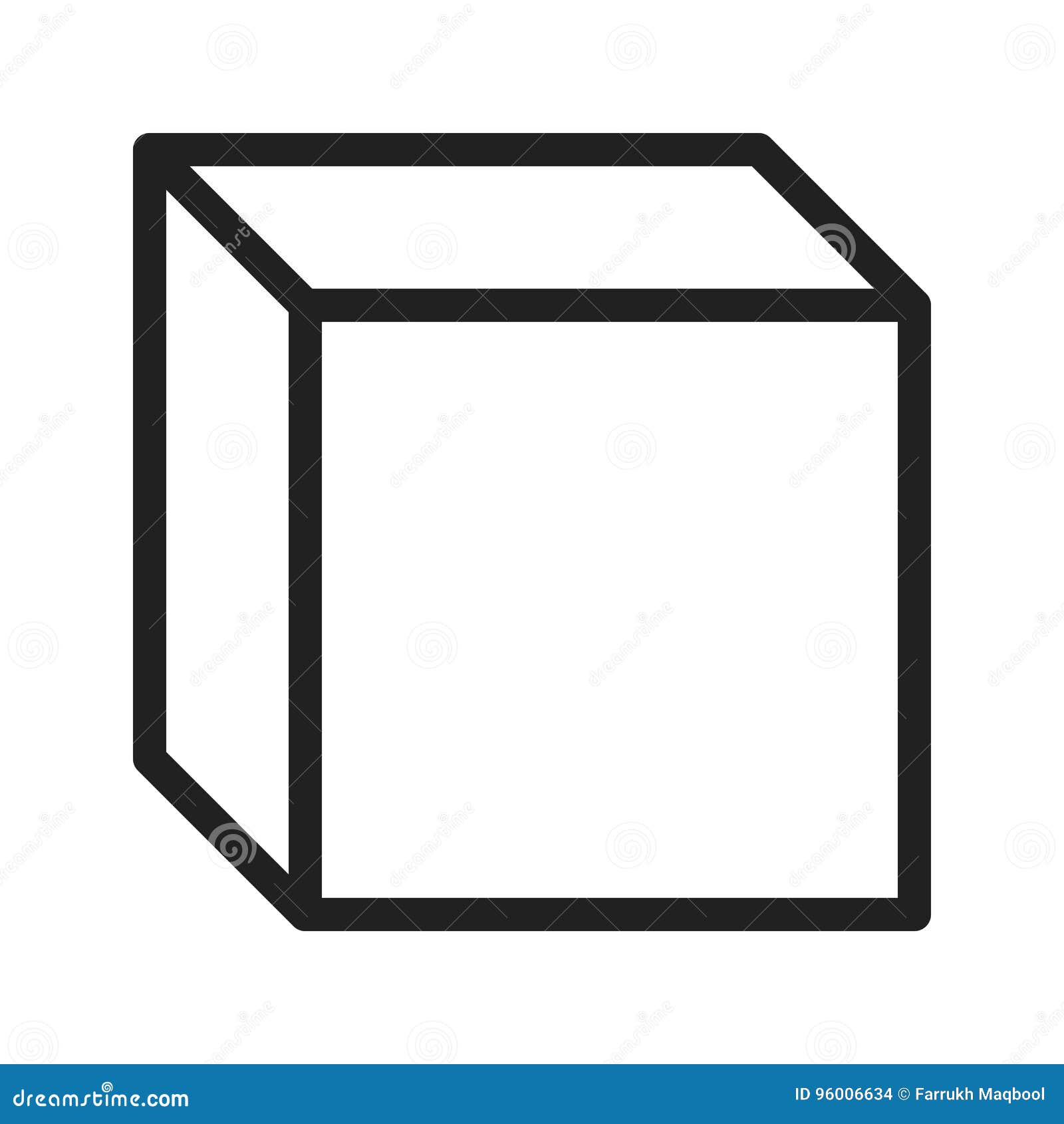 Cube stock vector. Illustration of area, vector, design - 96006634