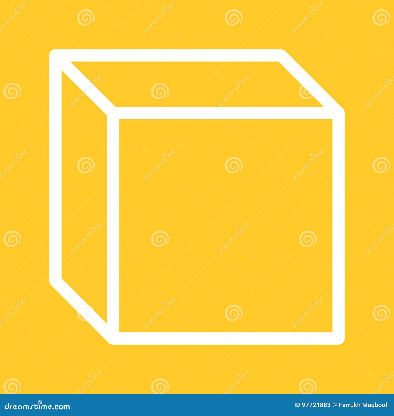 Cube stock vector. Illustration of cube, algebra, sketch - 97721883