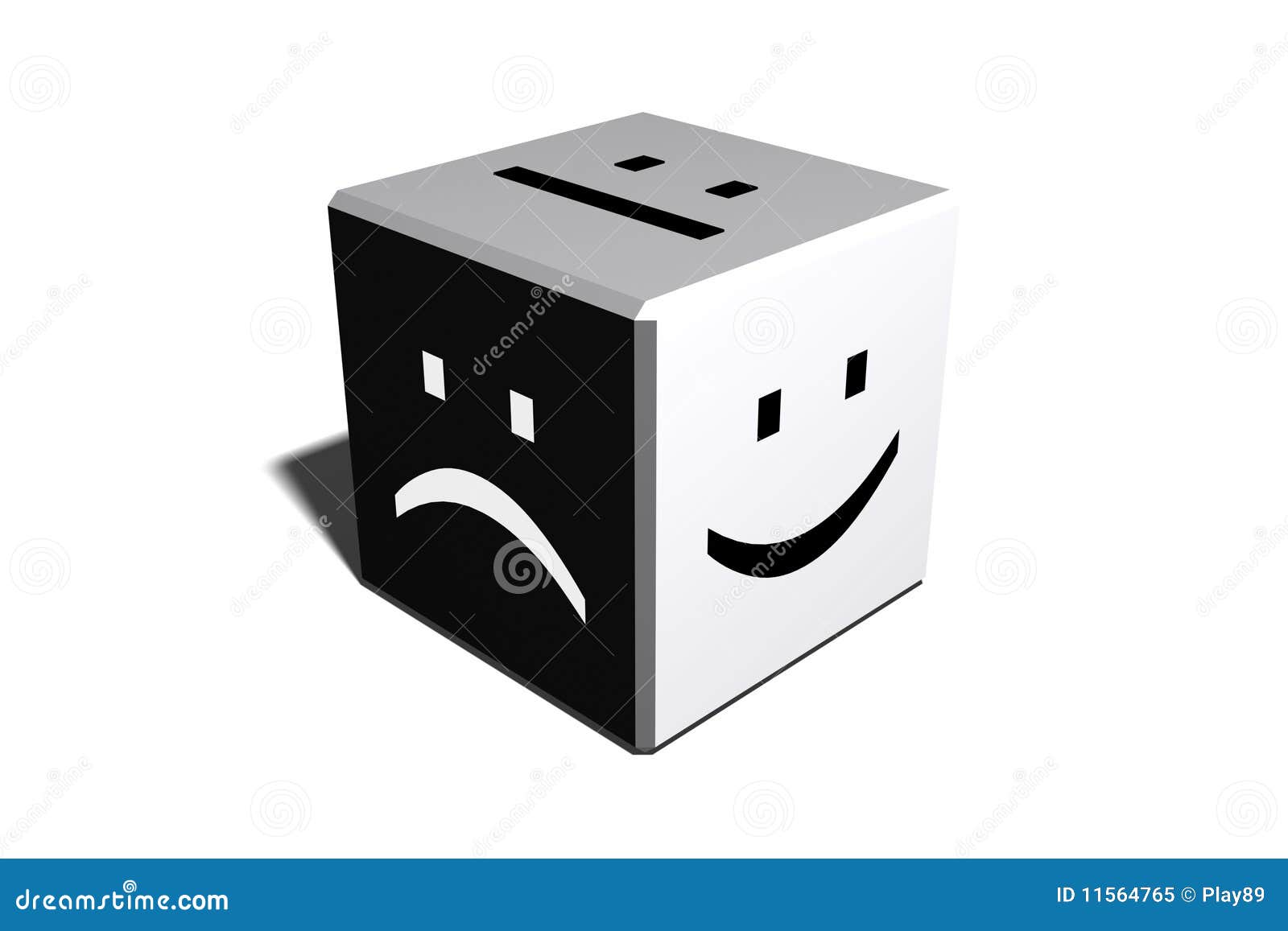 Cube with smiles stock illustration. Illustration of smile - 11564765