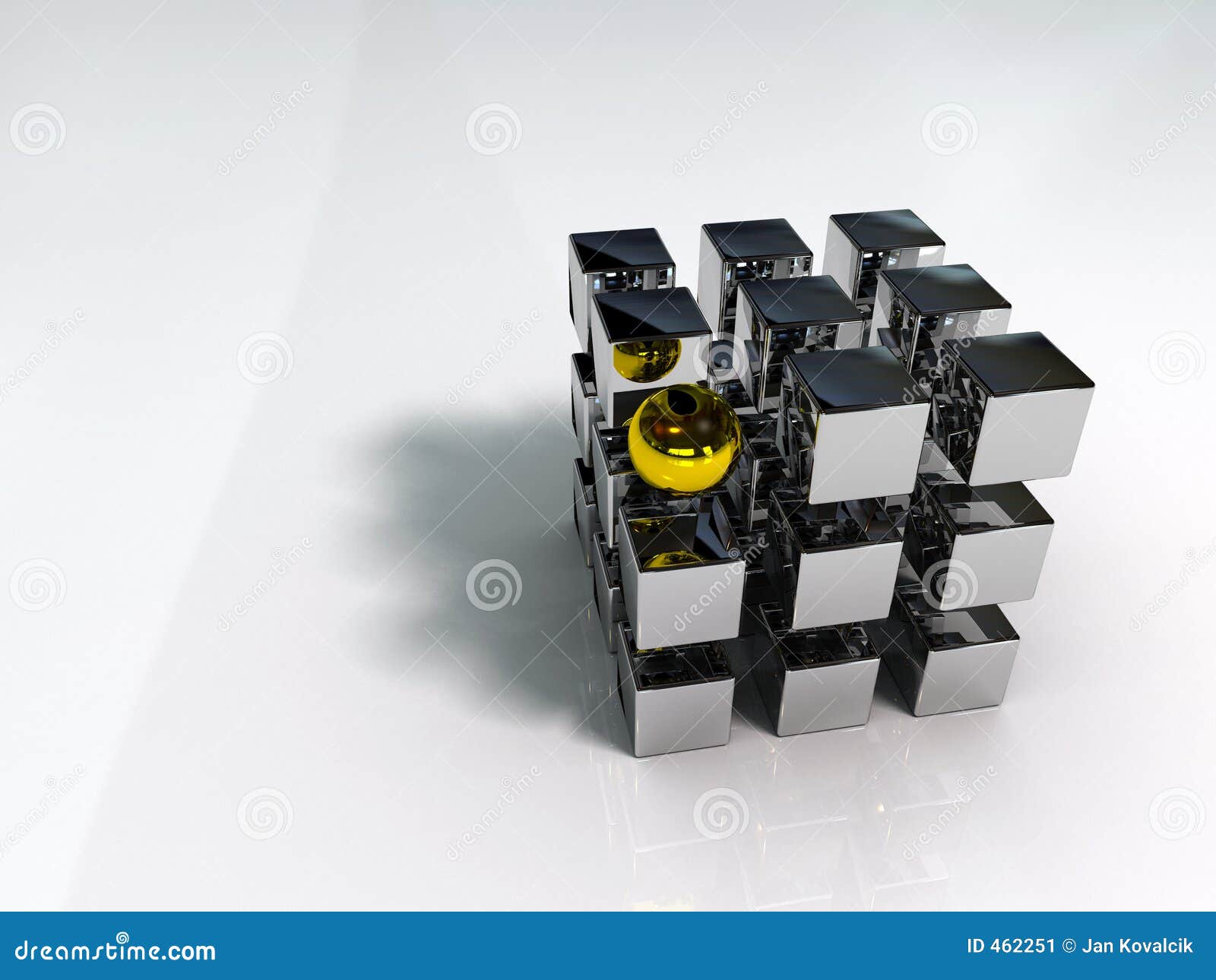 Cube and sphere stock illustration. Illustration of cube - 462251