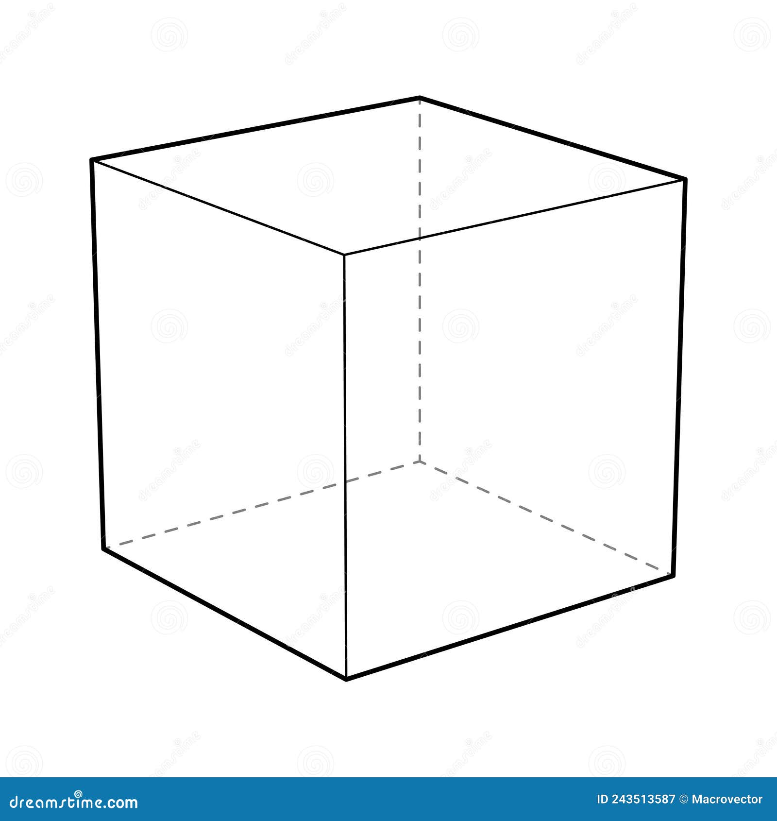 Cube Stereometric Shape Composition Stock Vector - Illustration of ...