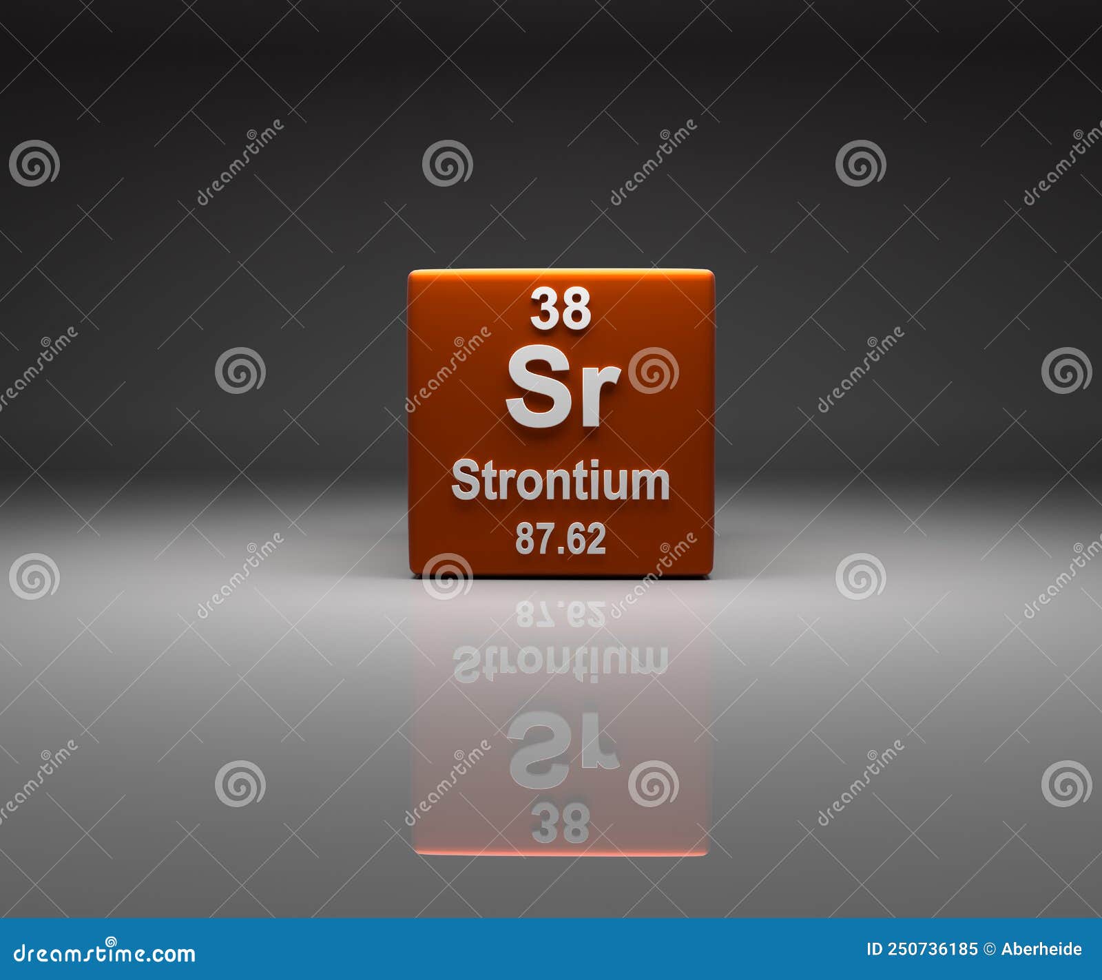 Cube with Strontium Number 38 Periodic Table Stock Illustration ...