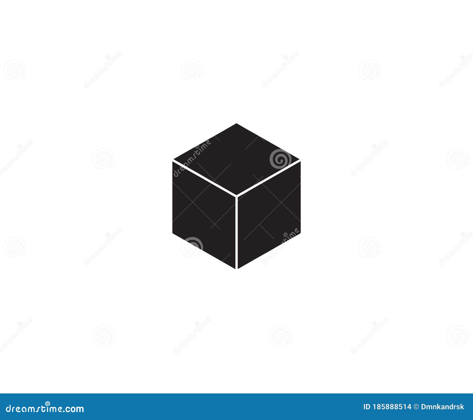 Cube symbol 3d shape block stock vector. Illustration of abstract ...
