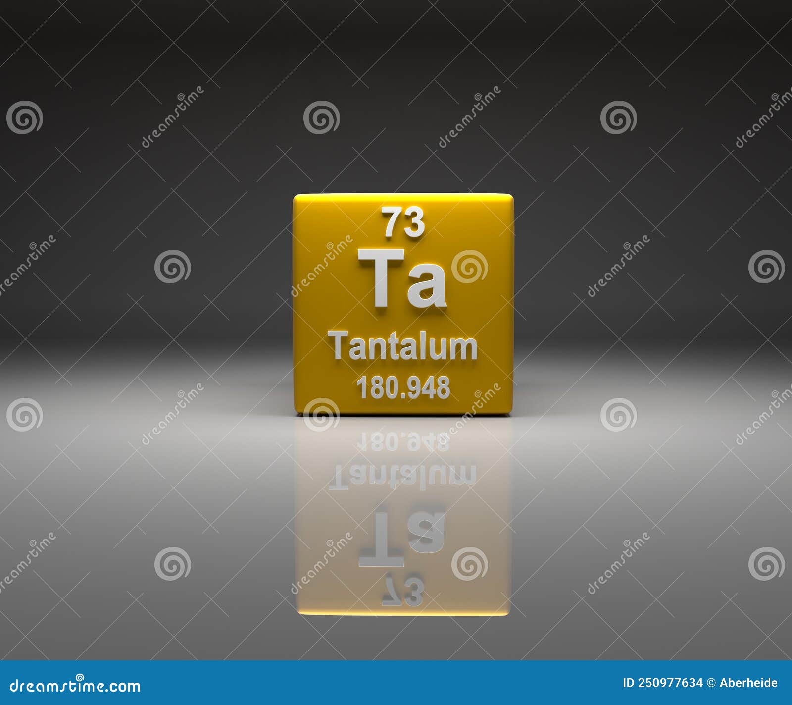 Cube with Tantalum Number 73 Periodic Table Stock Illustration ...