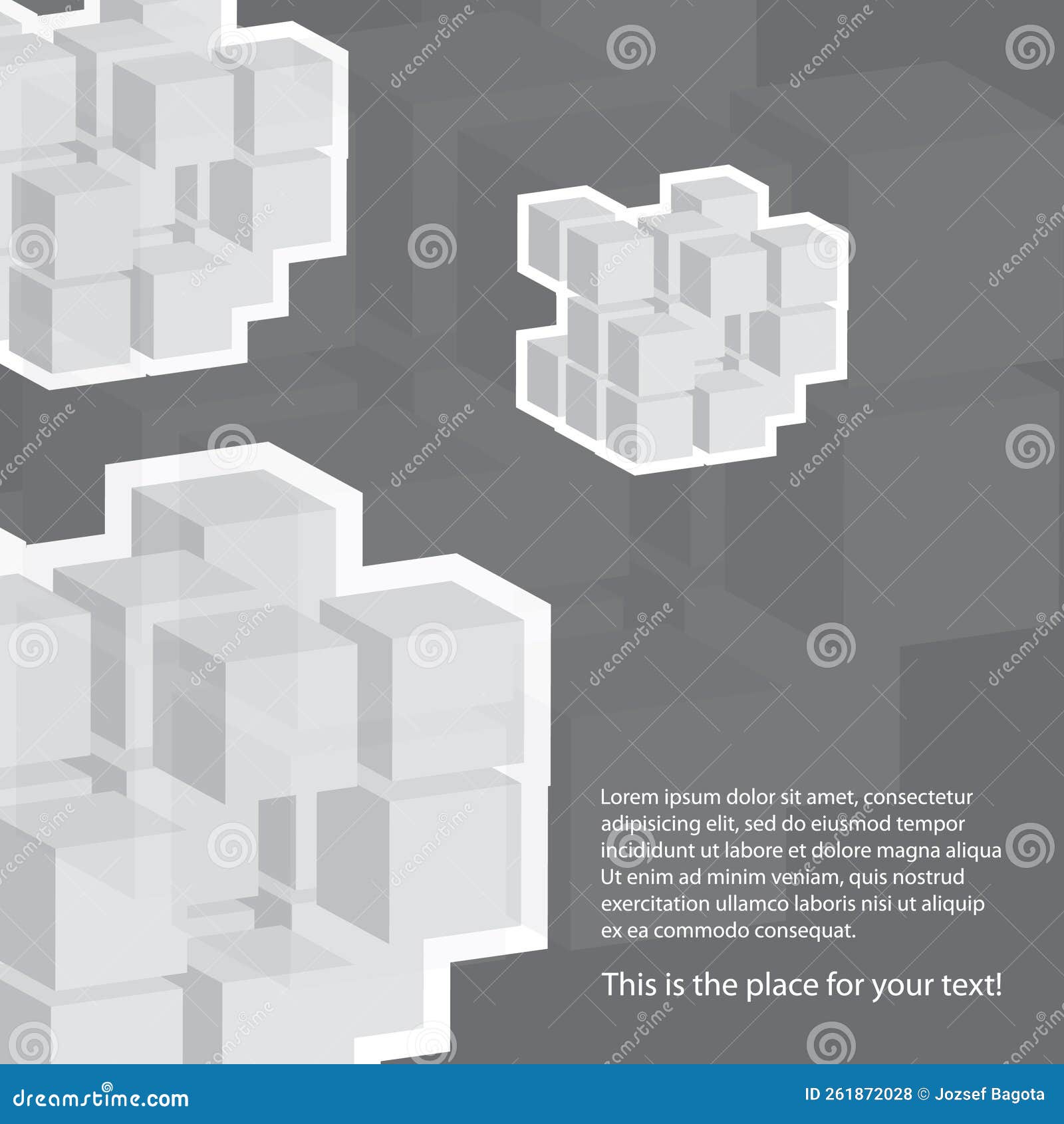 Cubes Template Background stock vector. Illustration of progress ...