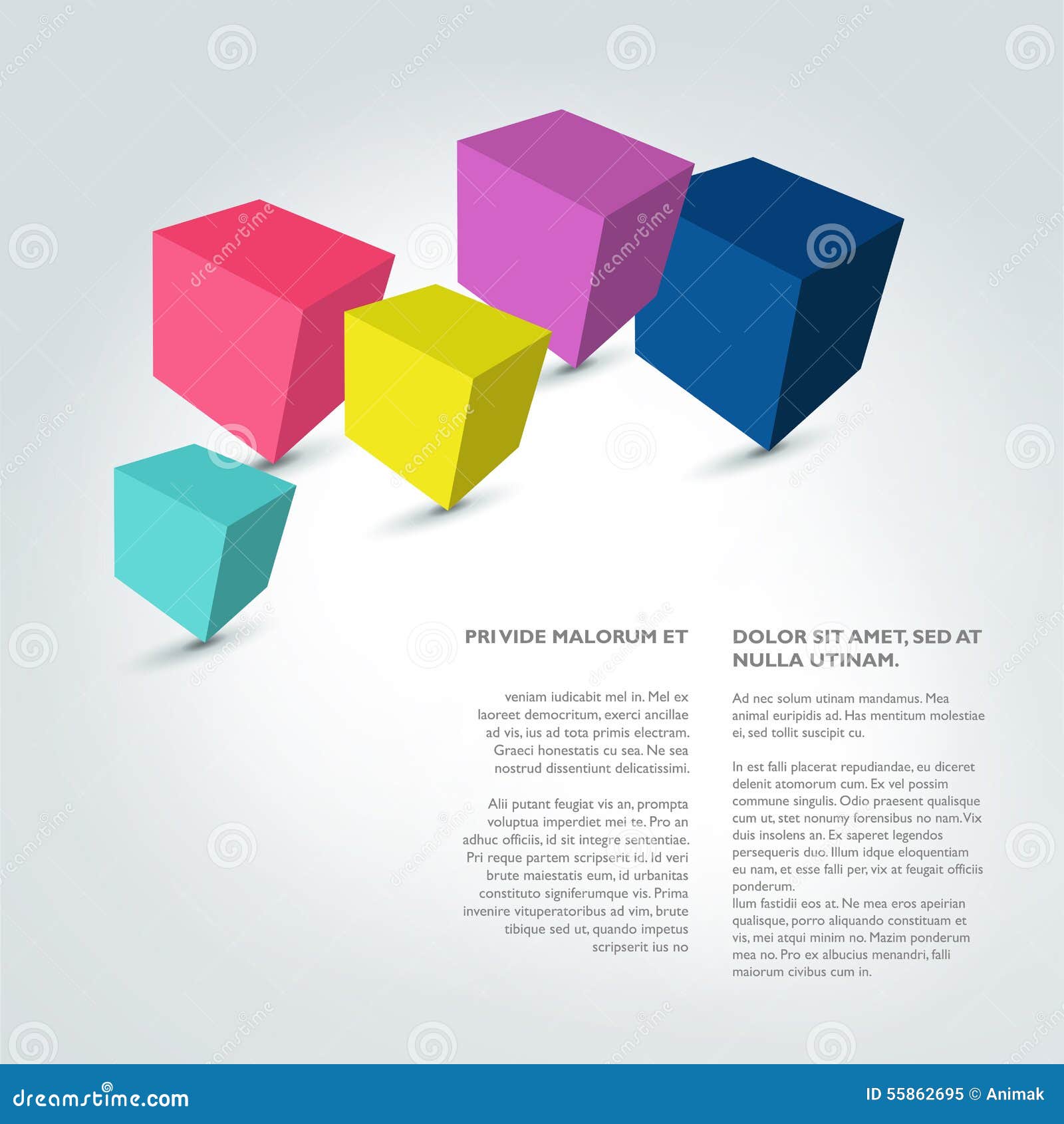 Cube Template. Color Stripes Background. Cartoon Vector | CartoonDealer ...