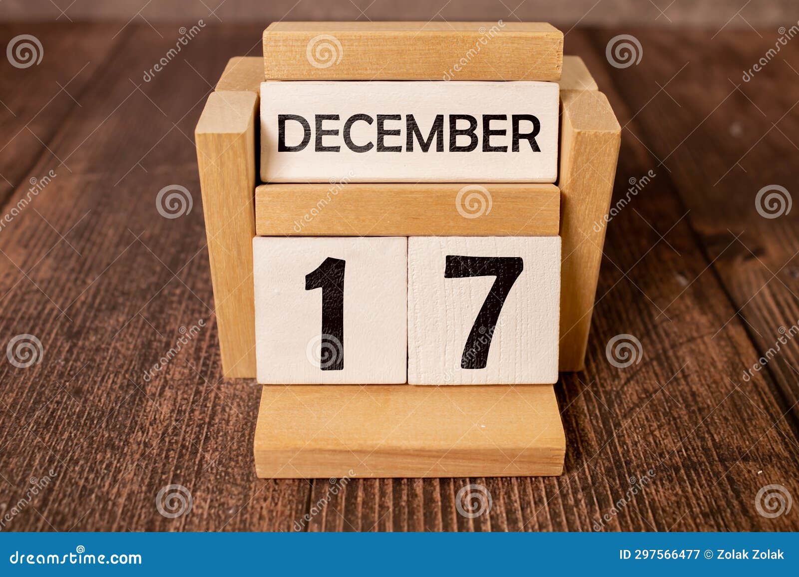 Cube with Text from Numbers and a Month, December 17, the End of the ...