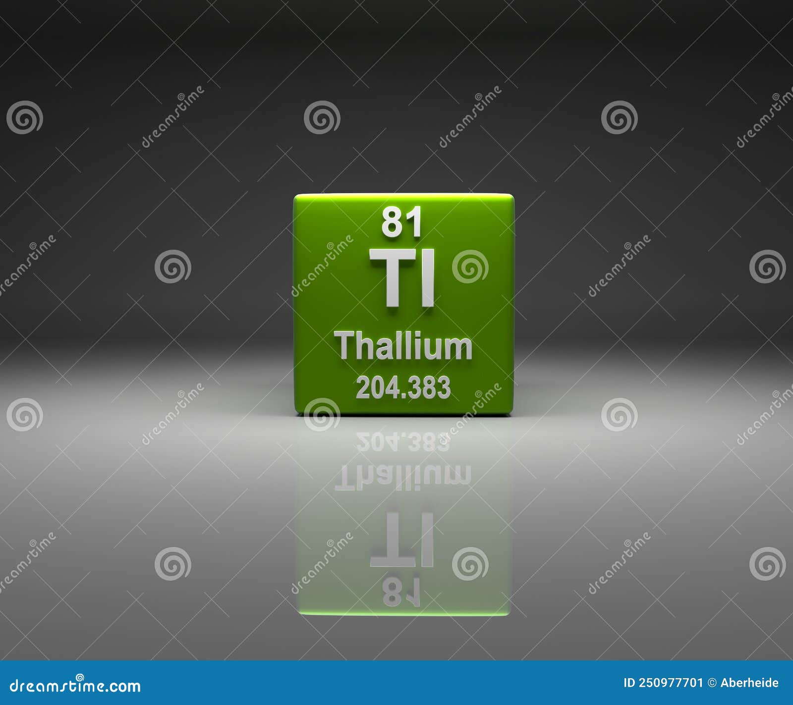 Cube With Thallium Number 81 Periodic Table Royalty-Free Stock ...