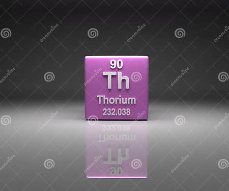 Cube with Thorium Number 90 Periodic Table Stock Illustration ...