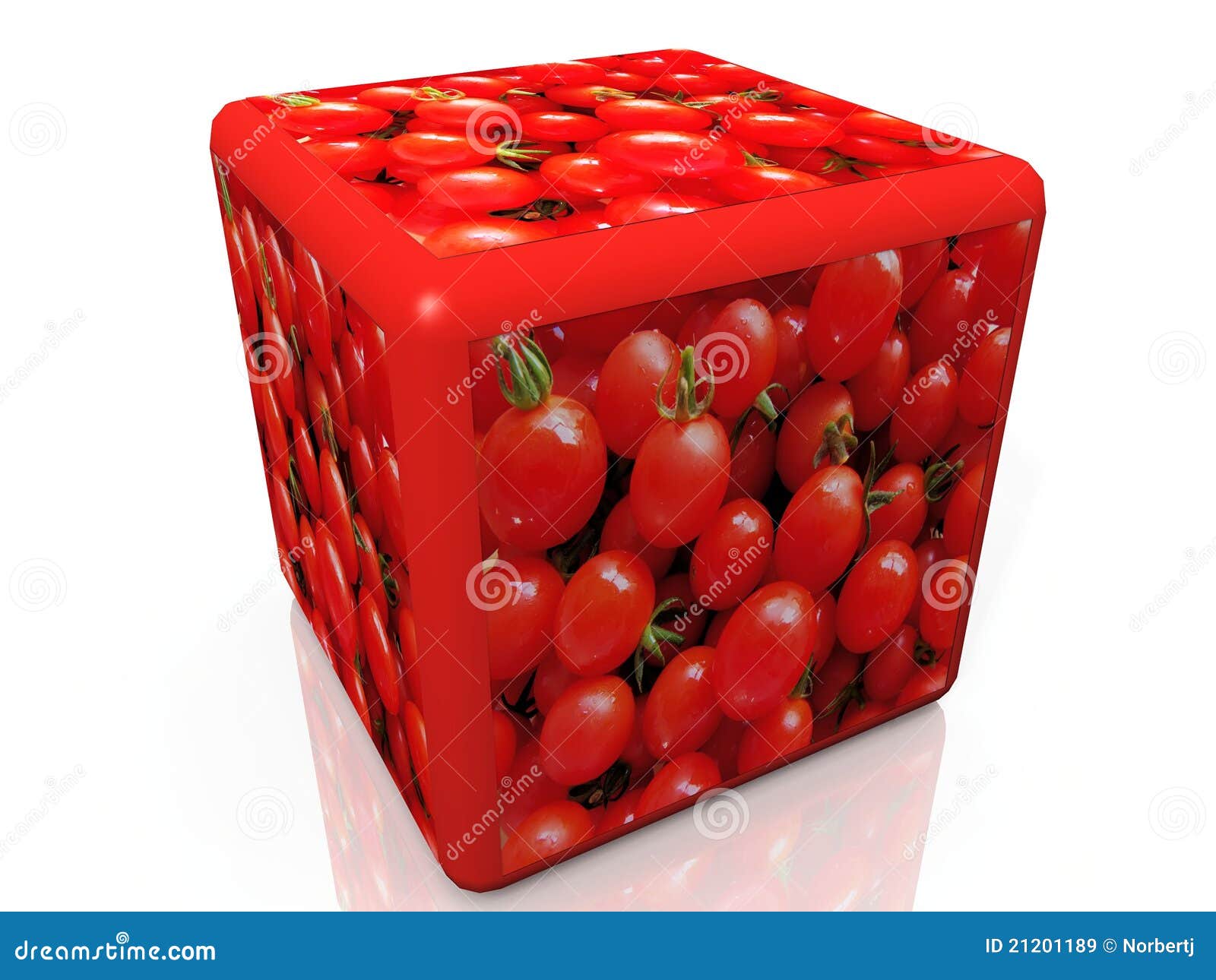 Cube and tomatos stock illustration. Illustration of diet - 21201189