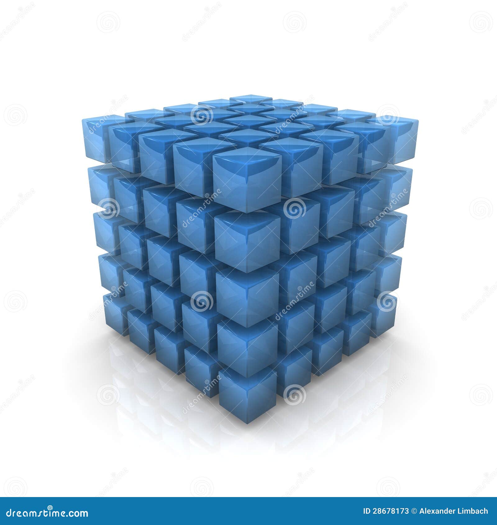 Cube transparent bleu illustration stock. Illustration du contexte ...