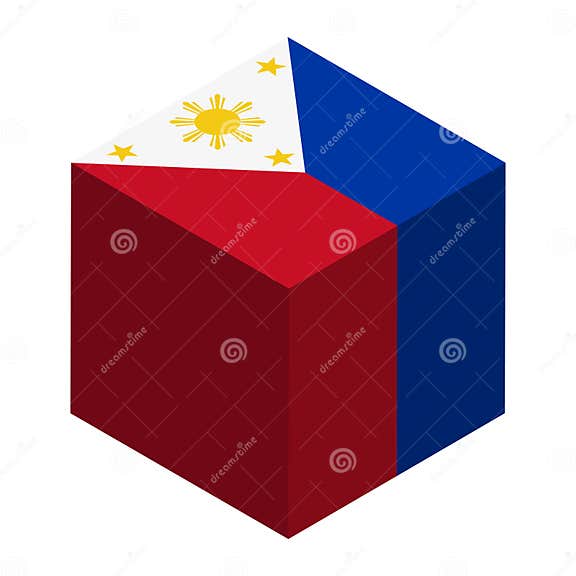 Cube Vector Flag of Philippines Stock Vector - Illustration of world ...
