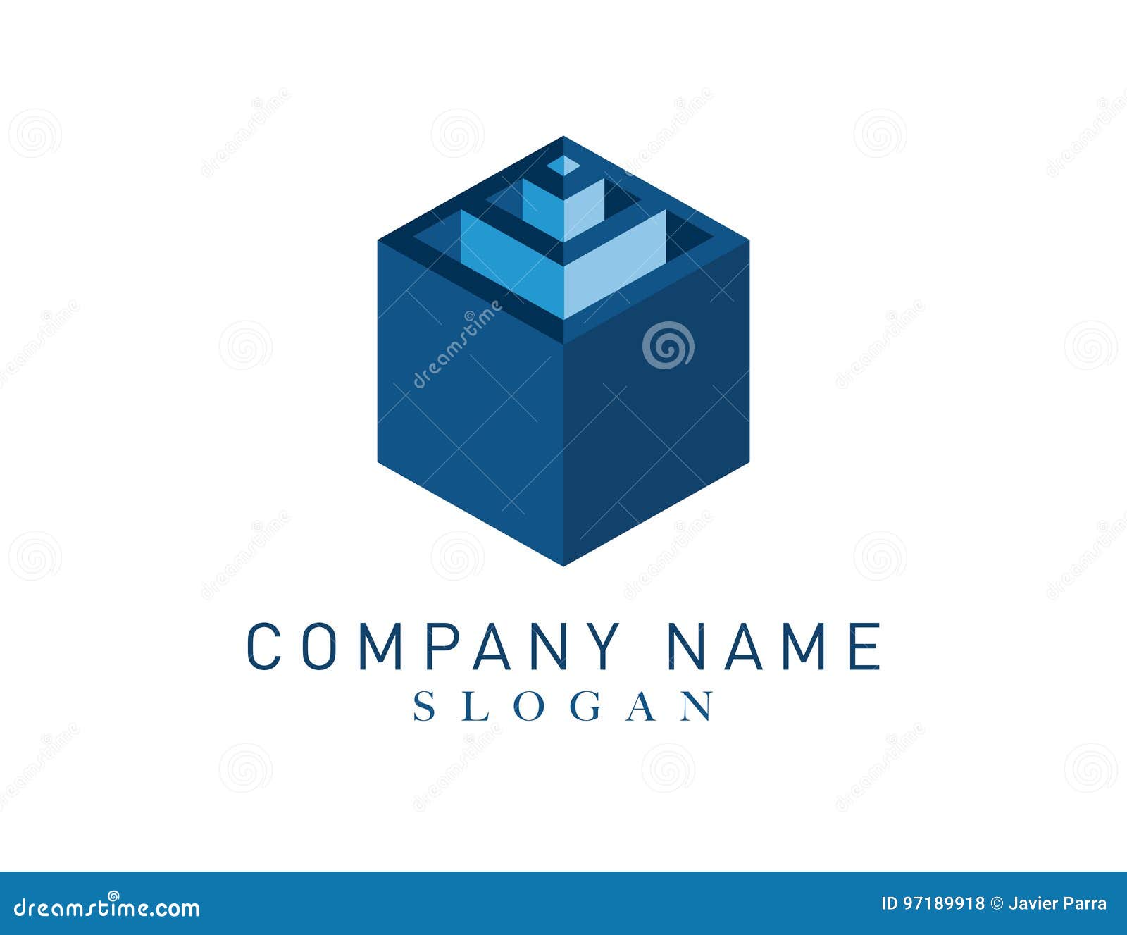 Cube vector logo stock vector. Illustration of house - 97189918