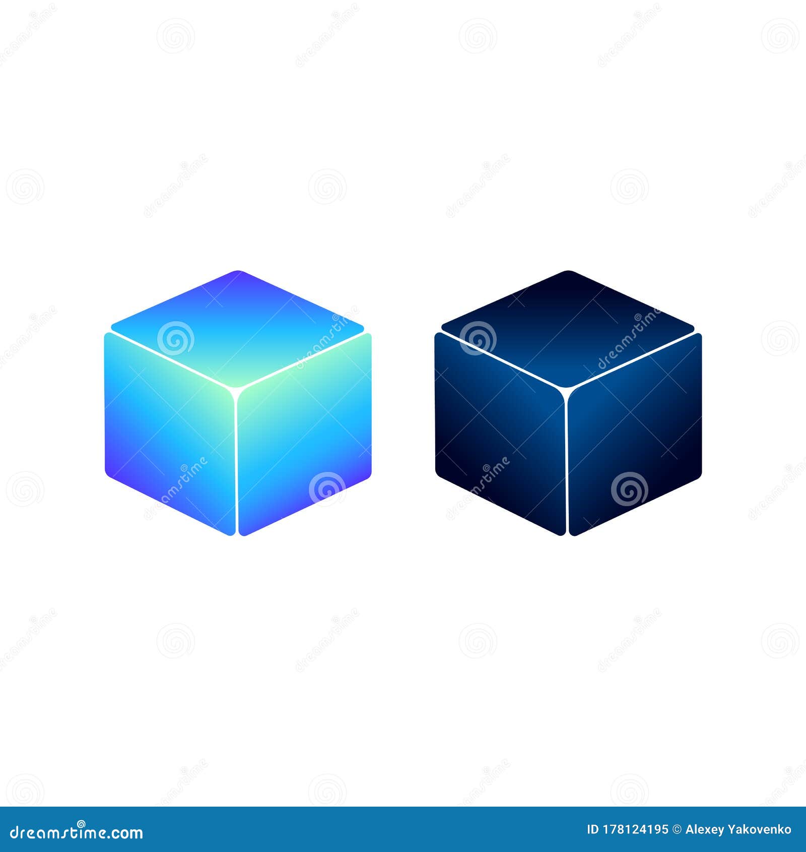 Cube for Web and Apps or Box, Package Icon in Modern Colour Design ...