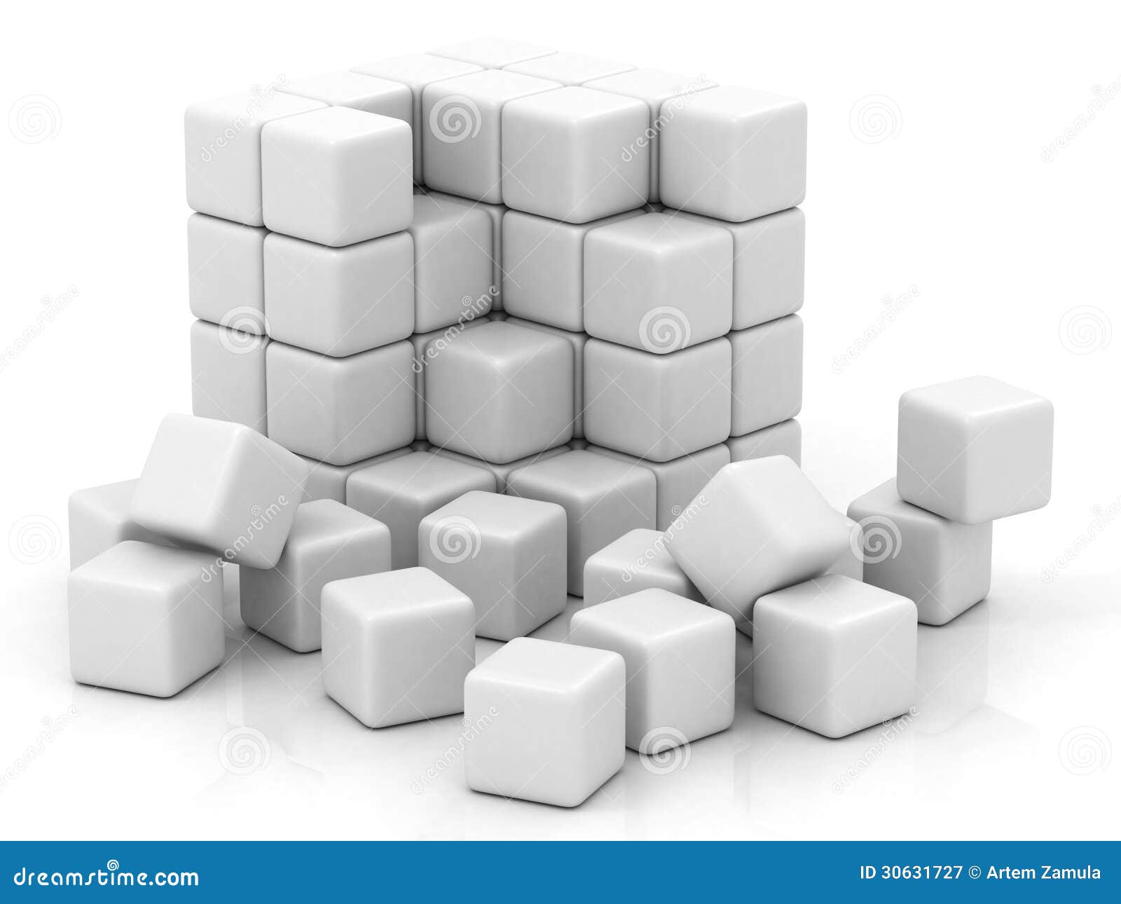 Cube With White Outline On Gradient Background Cartoon Vector ...