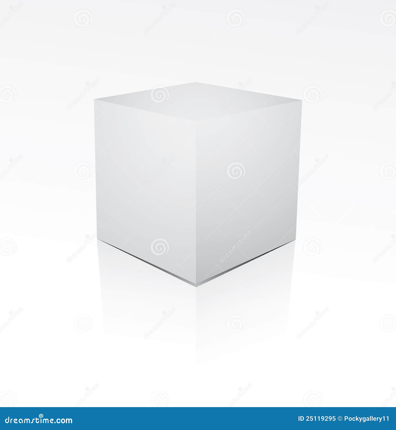 Cube on white background stock vector. Illustration of group - 25119295