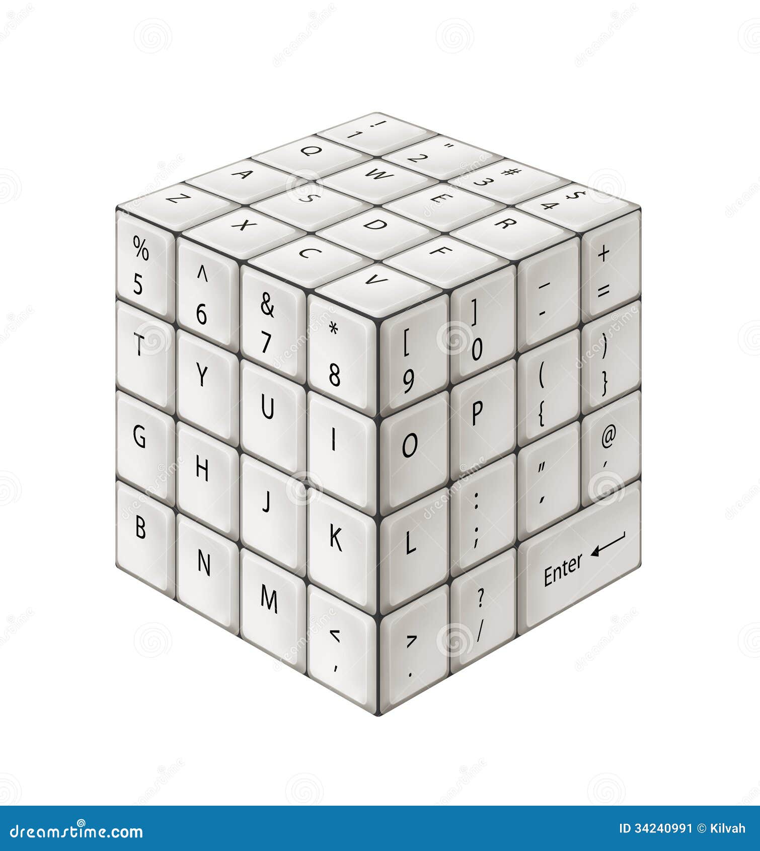 Cube White Keyboard stock image. Image of laptop, device - 34240991