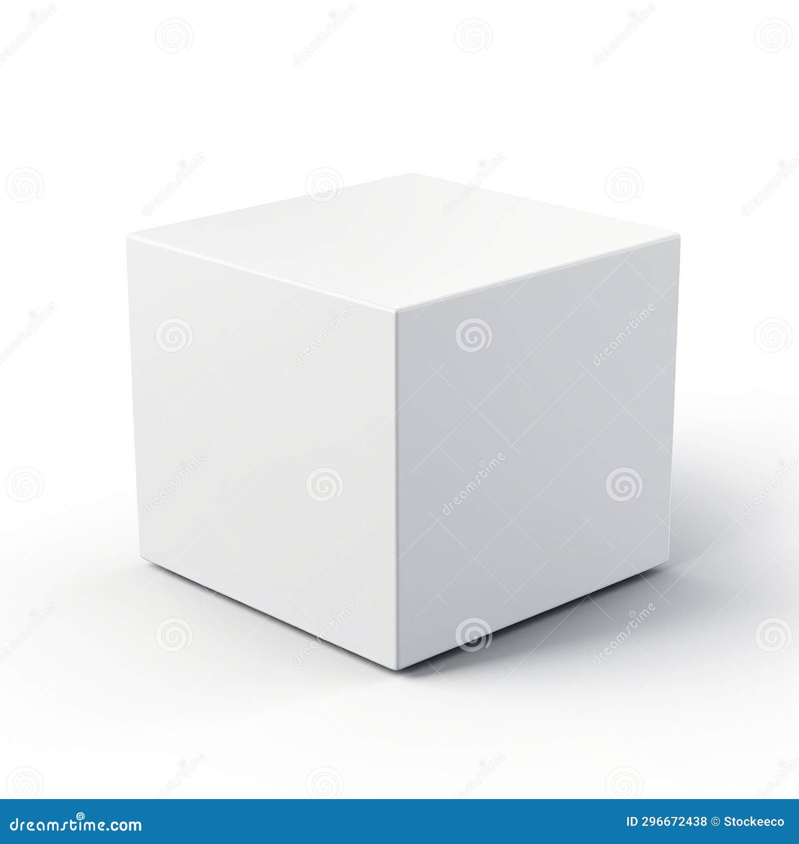 High Quality 3d Object: White Cube Isolated on White Background Stock ...