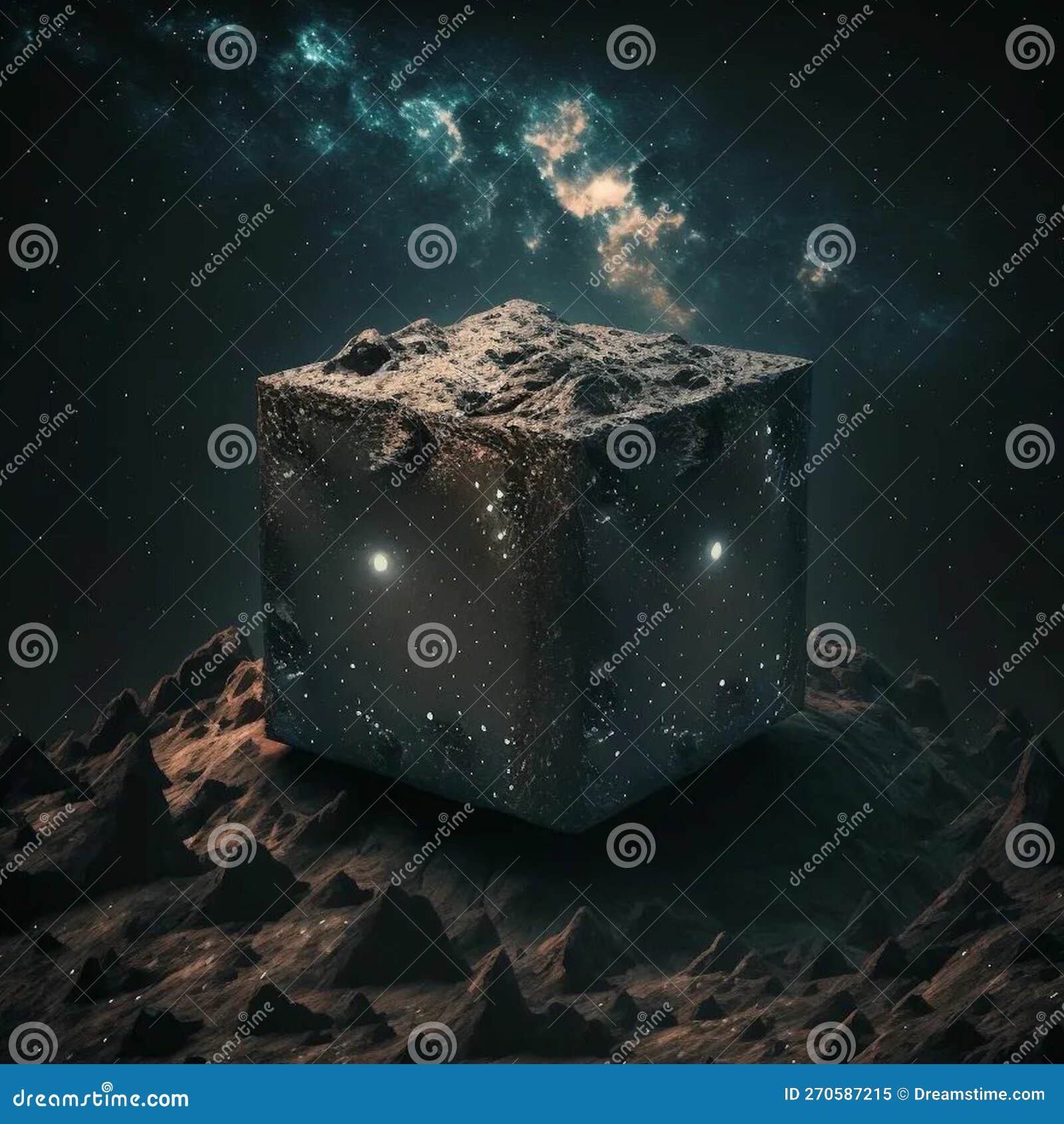 A Cube with the Word Planet on it Stock Illustration - Illustration of ...