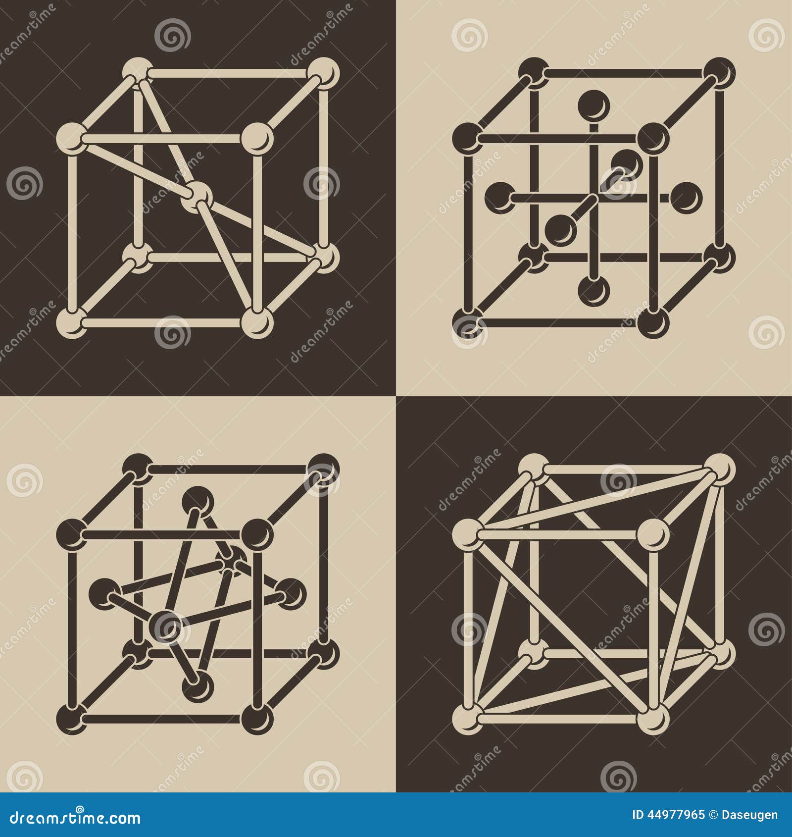 Cubeframe stock vector. Illustration of chain, design - 44977965