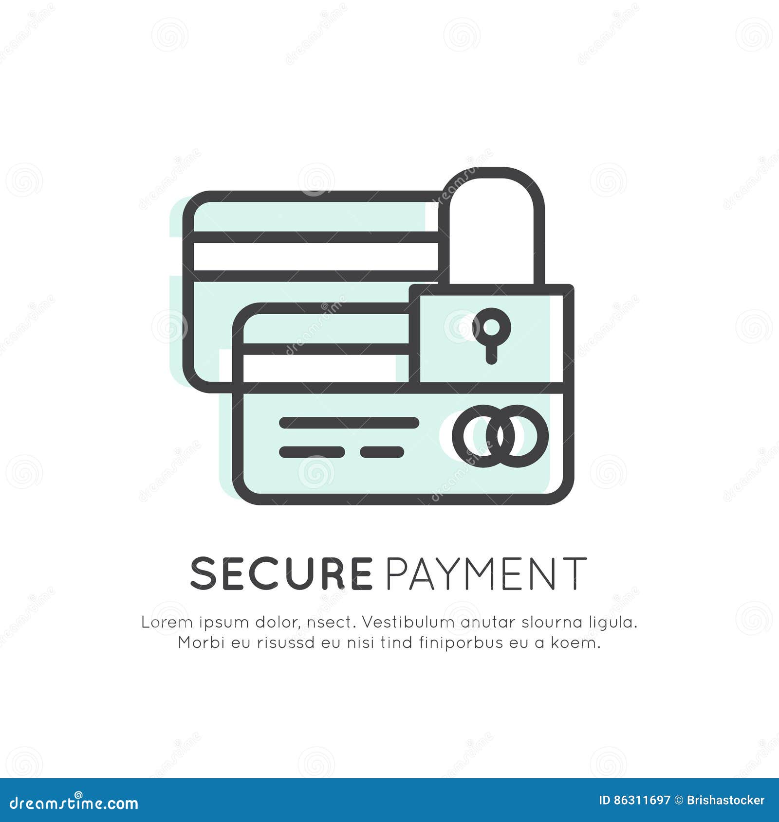 Encrypted Network Cartoon Vector | CartoonDealer.com #34236111