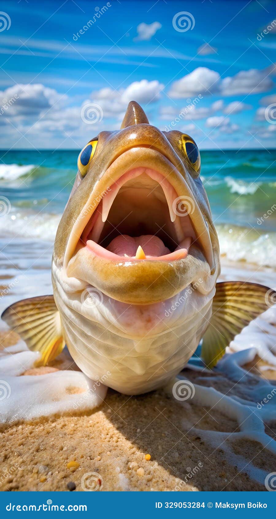 Cubera Snapper Fish Screams Office Stock Illustration - Illustration of ...