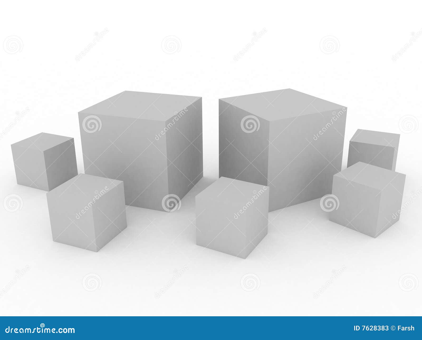 Cubes stock illustration. Illustration of frame, white - 7628383