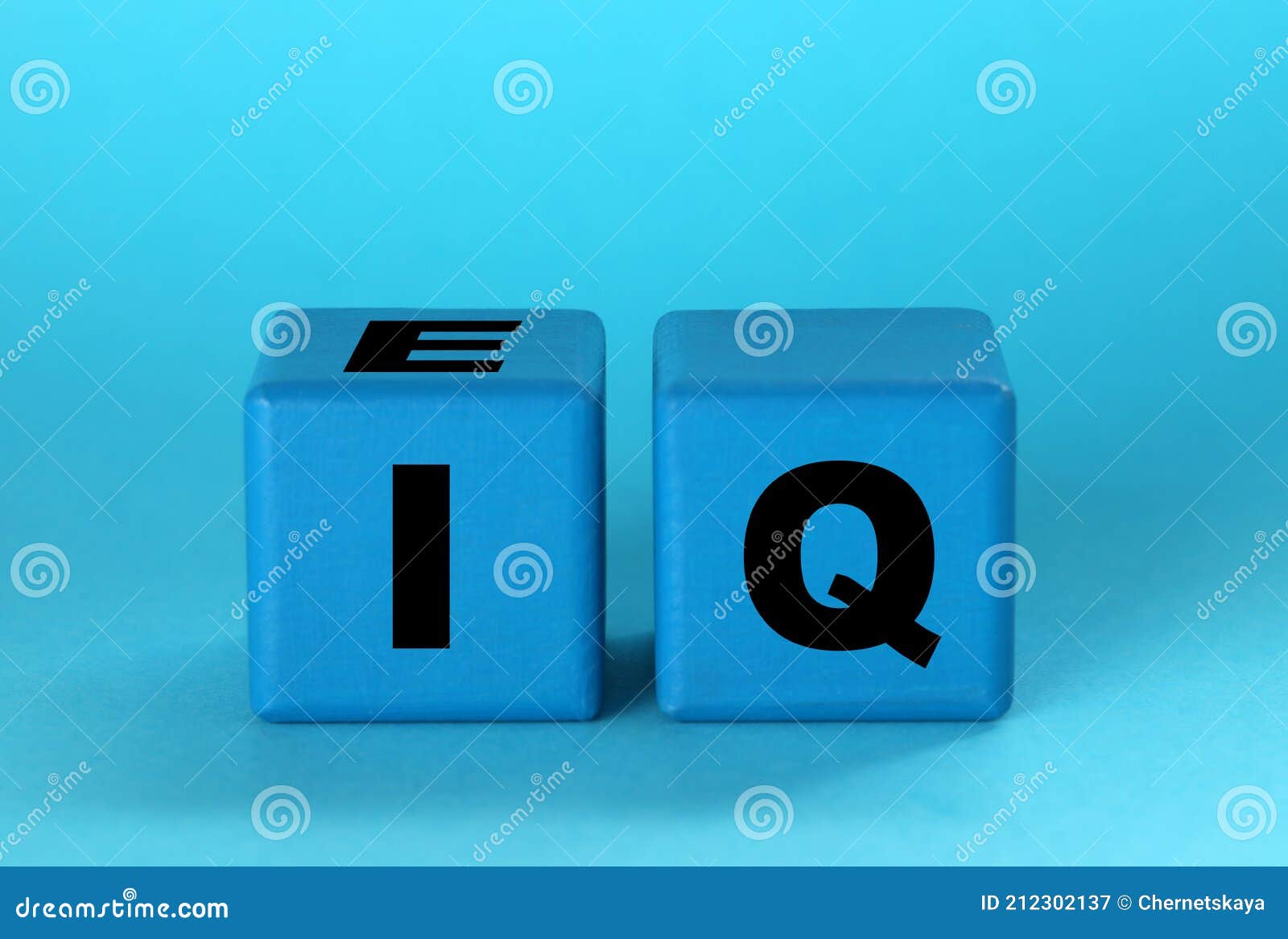 Cubes with Abbreviation IQ on Light Blue Background Stock Image - Image ...