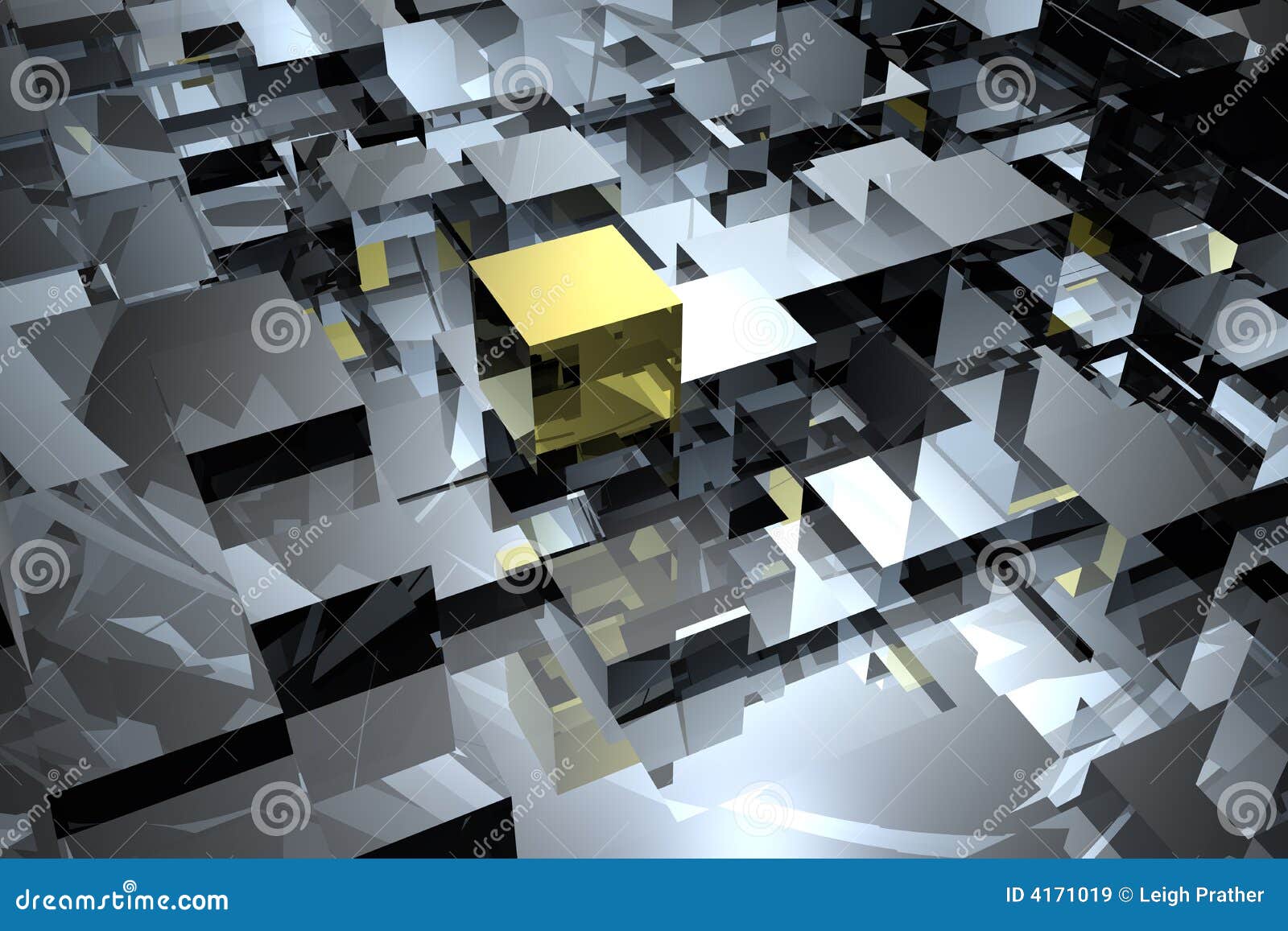 Cubes abstract stock illustration. Illustration of reflection - 4171019