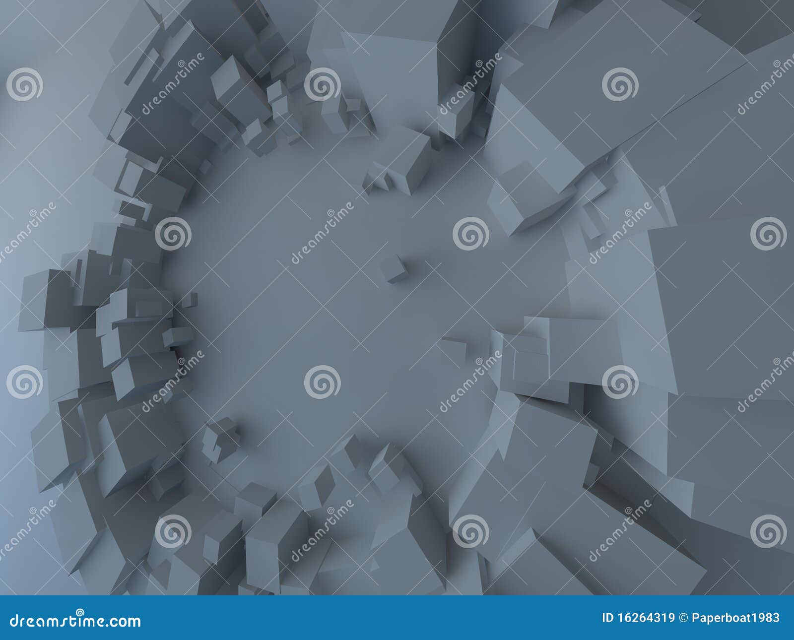 Cubes (abstract) grey stock illustration. Illustration of view - 16264319