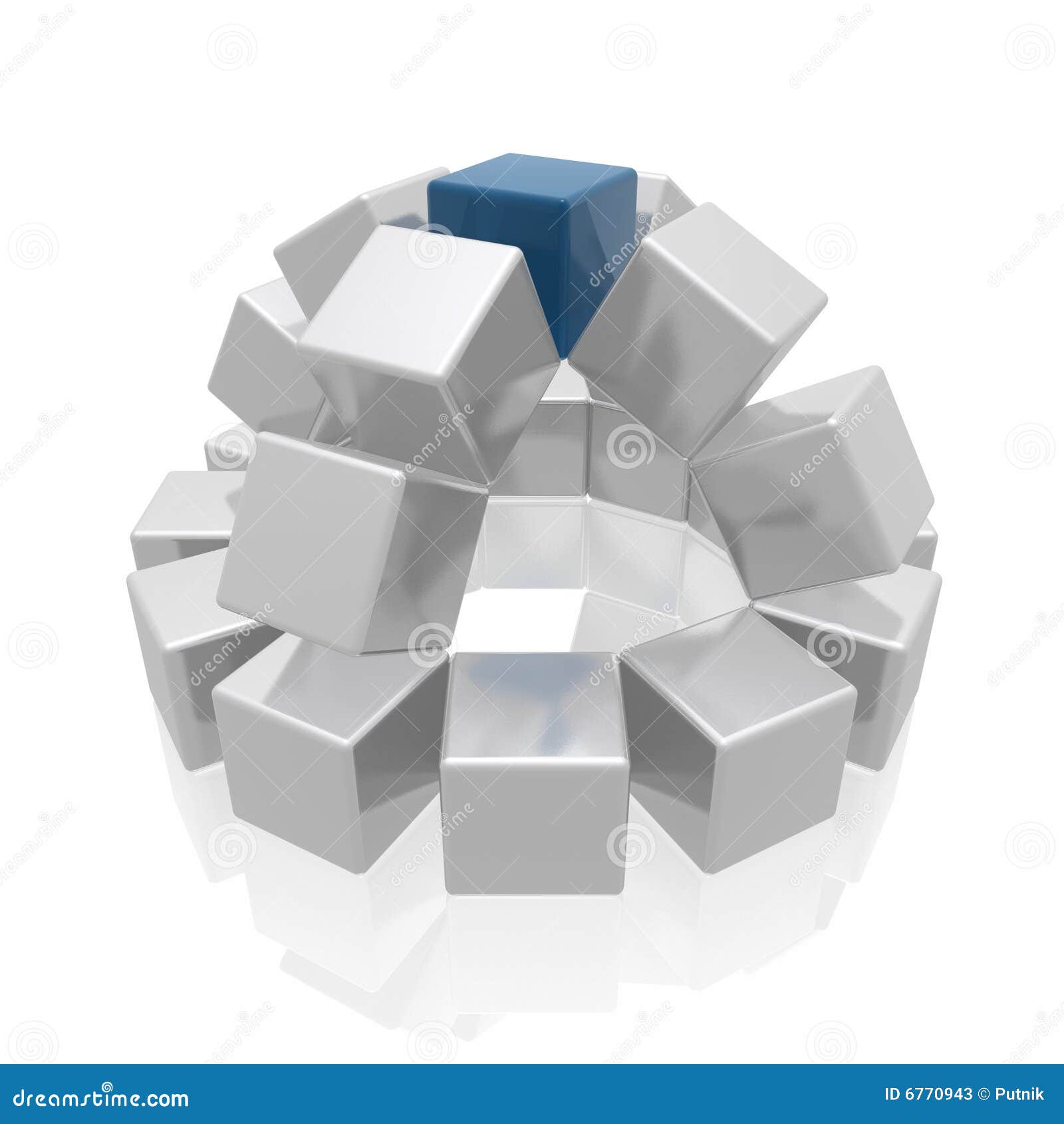 Cubes abstract shape stock illustration. Illustration of blue - 6770943
