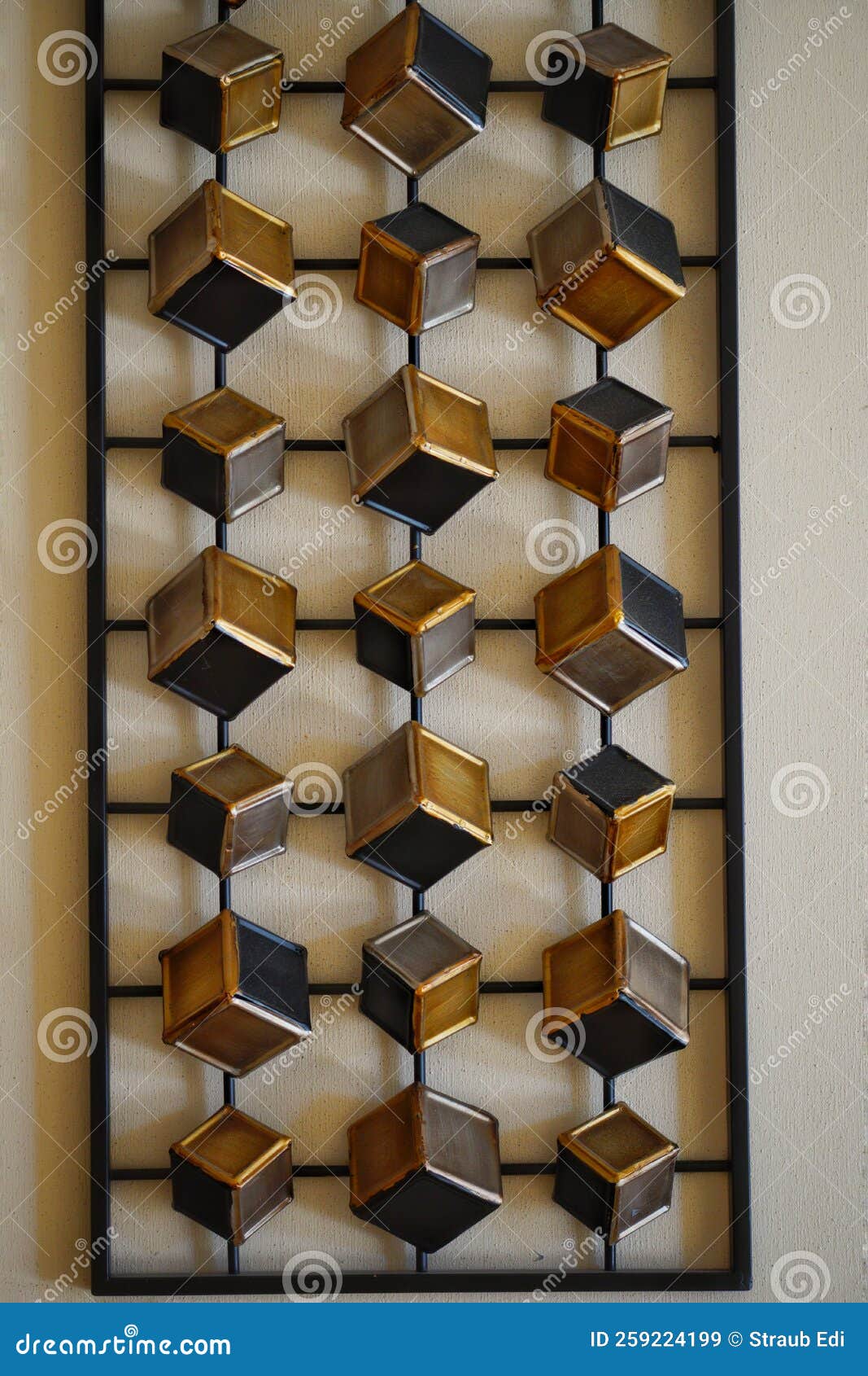 Cubes Arrangement on a Wall Stock Image - Image of squares, edges ...