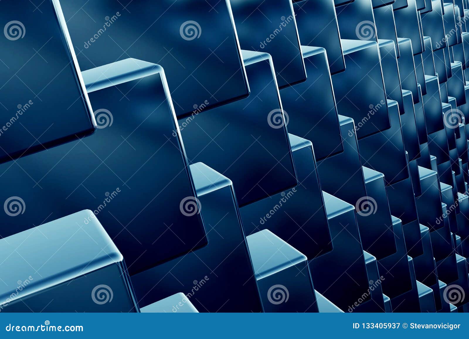 Cubes Array As Abstract 3d Background Stock Illustration - Illustration ...