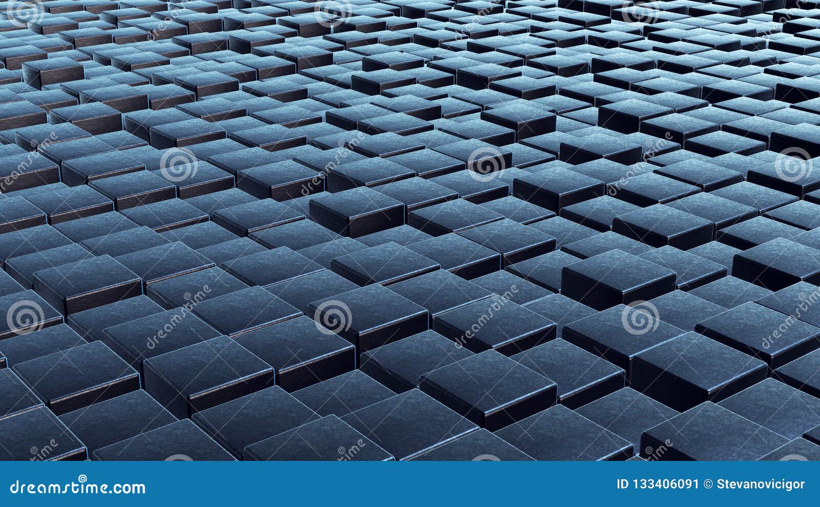 Cubes Array As Abstract 3d Background Stock Illustration - Illustration ...