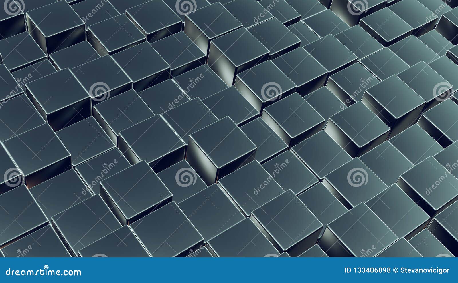 Cubes Array As Abstract 3d Background Stock Illustration - Illustration ...