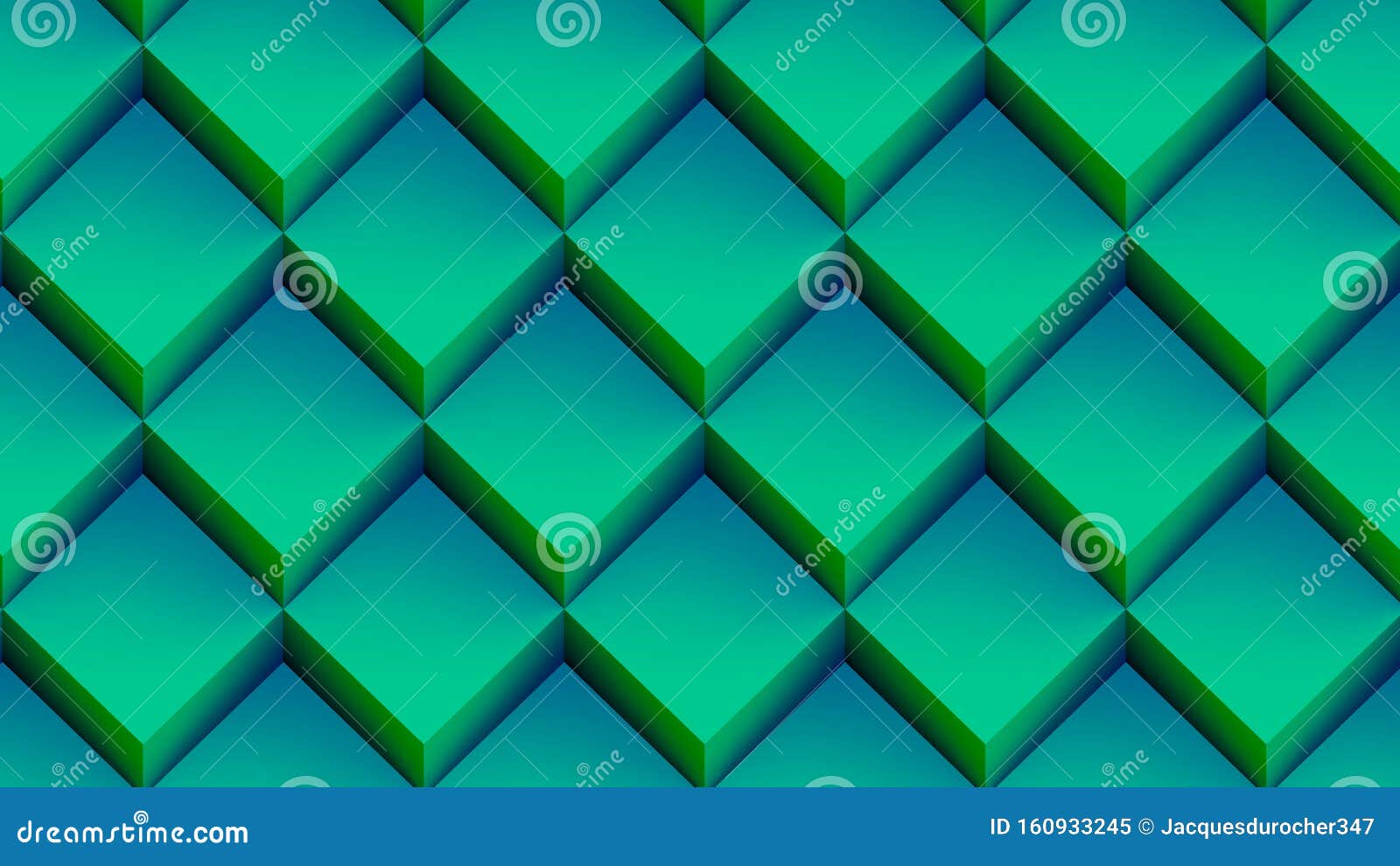 Cubes Background Green Block Shape Pattern Low Poly Geometry Effect ...