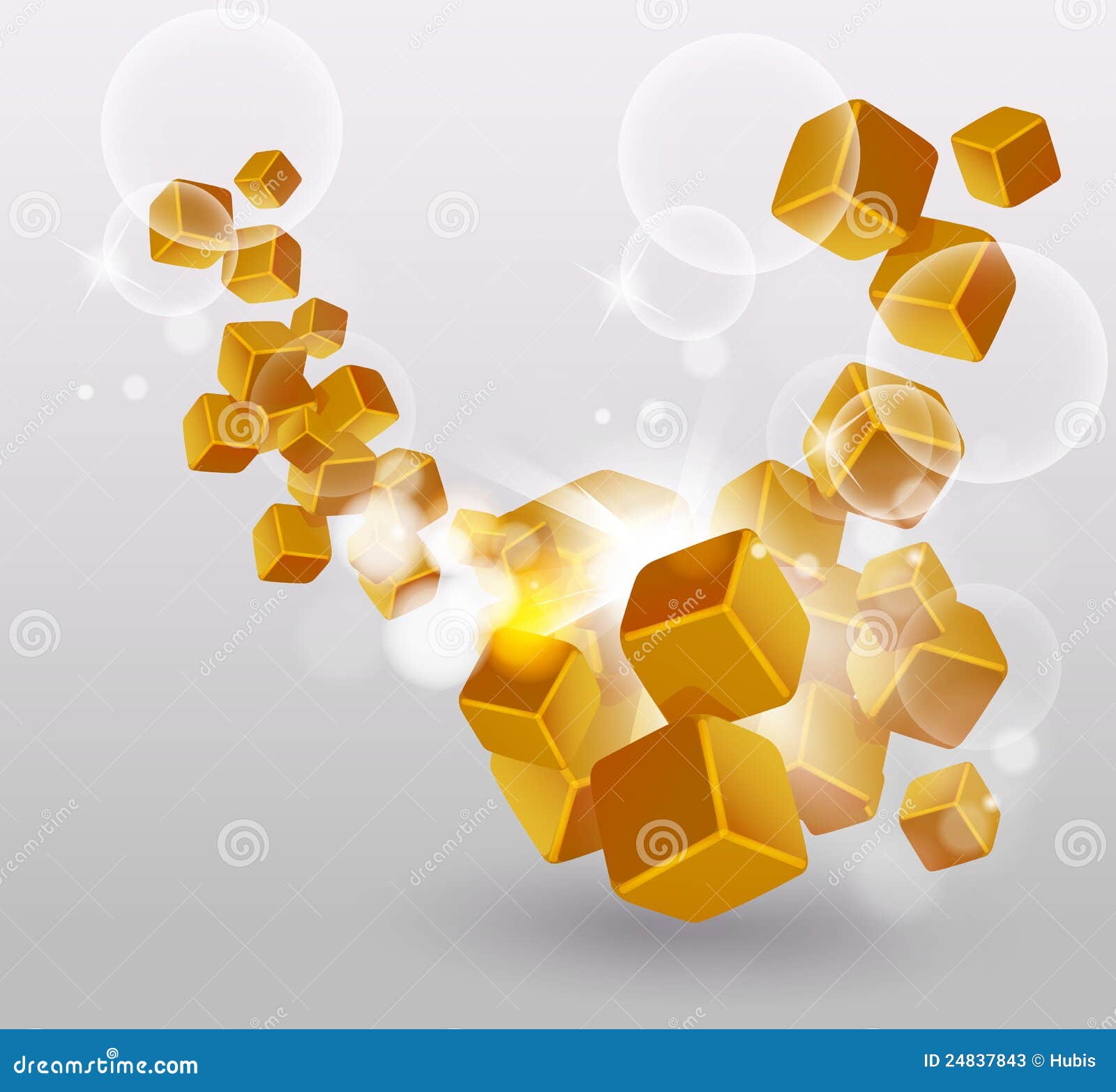 Cubes Banner Design Template Stock Vector - Illustration of glow ...