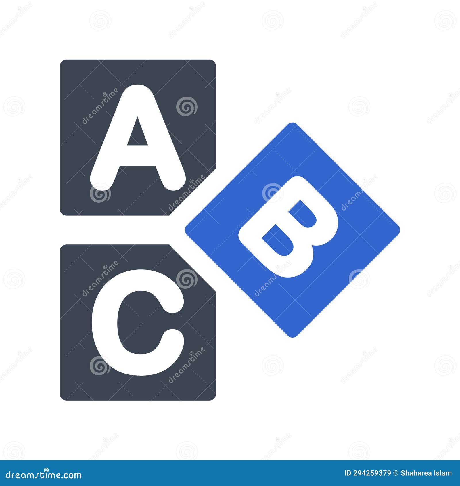 Cubes blocks Icon stock vector. Illustration of blocks - 294259379