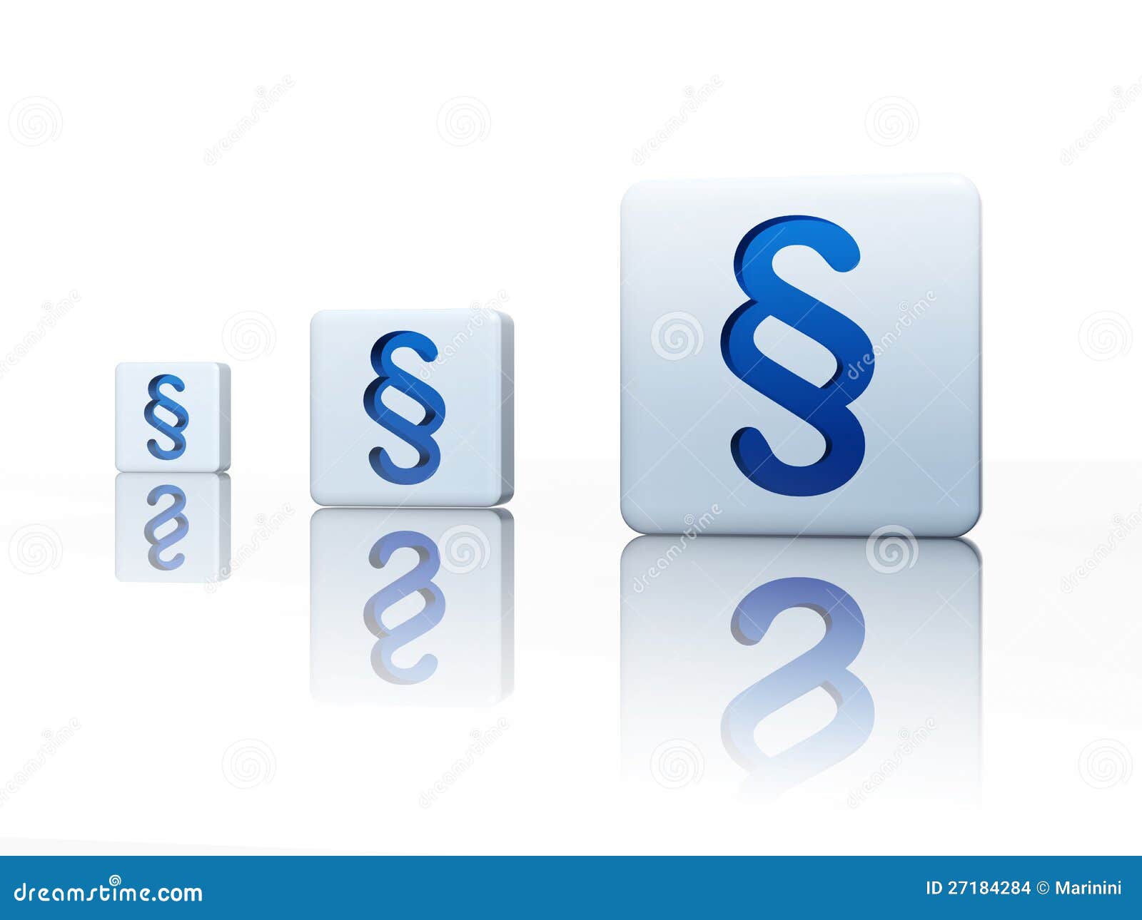 Blue Paragraph Sign On White Background With Empty Space On Right Side ...