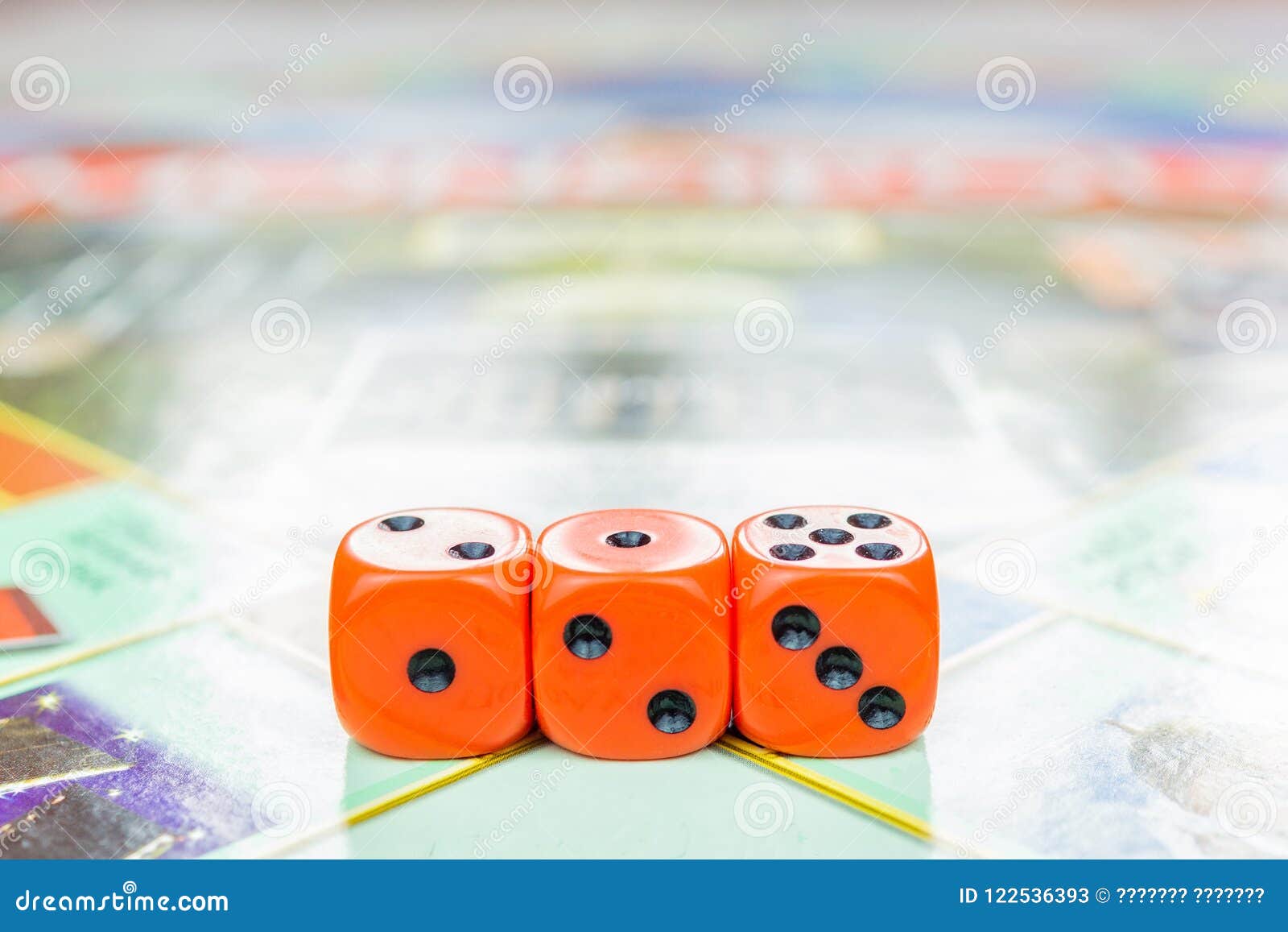 Cubes on the board game stock image. Image of business - 122536393