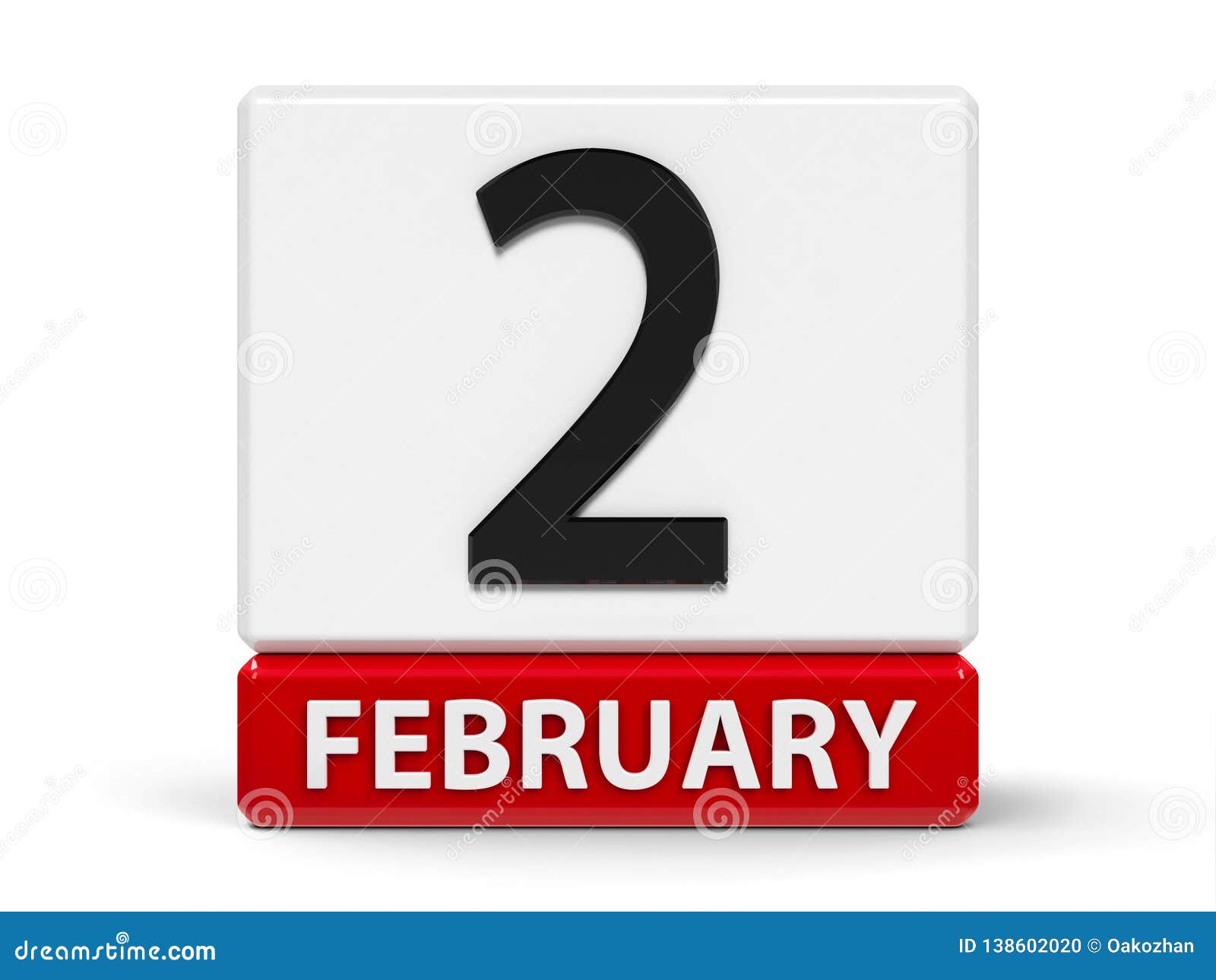 Cubes Calendar 2nd February Stock Illustration - Illustration of sign ...