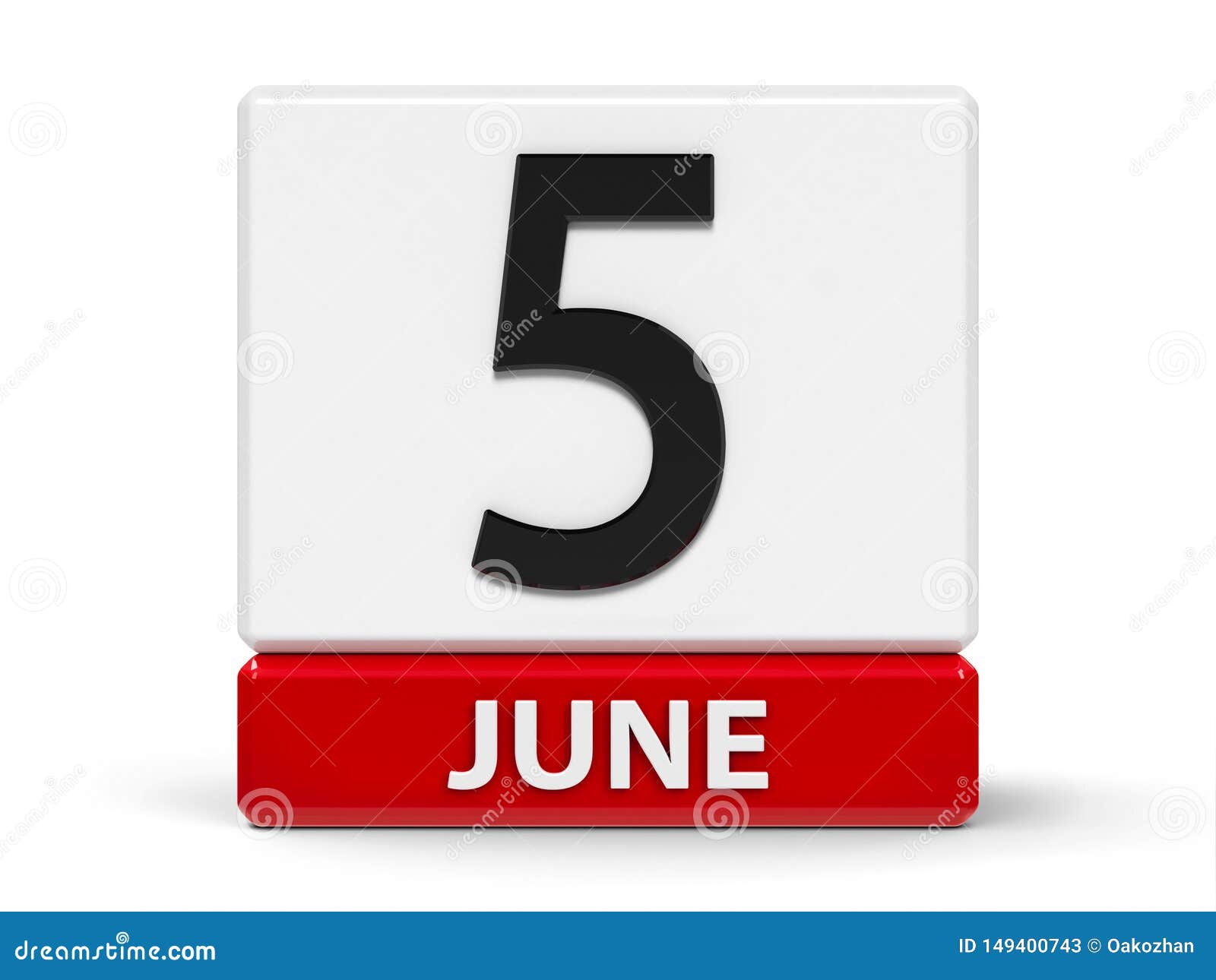 Cubes calendar 5th June stock illustration. Illustration of protection ...