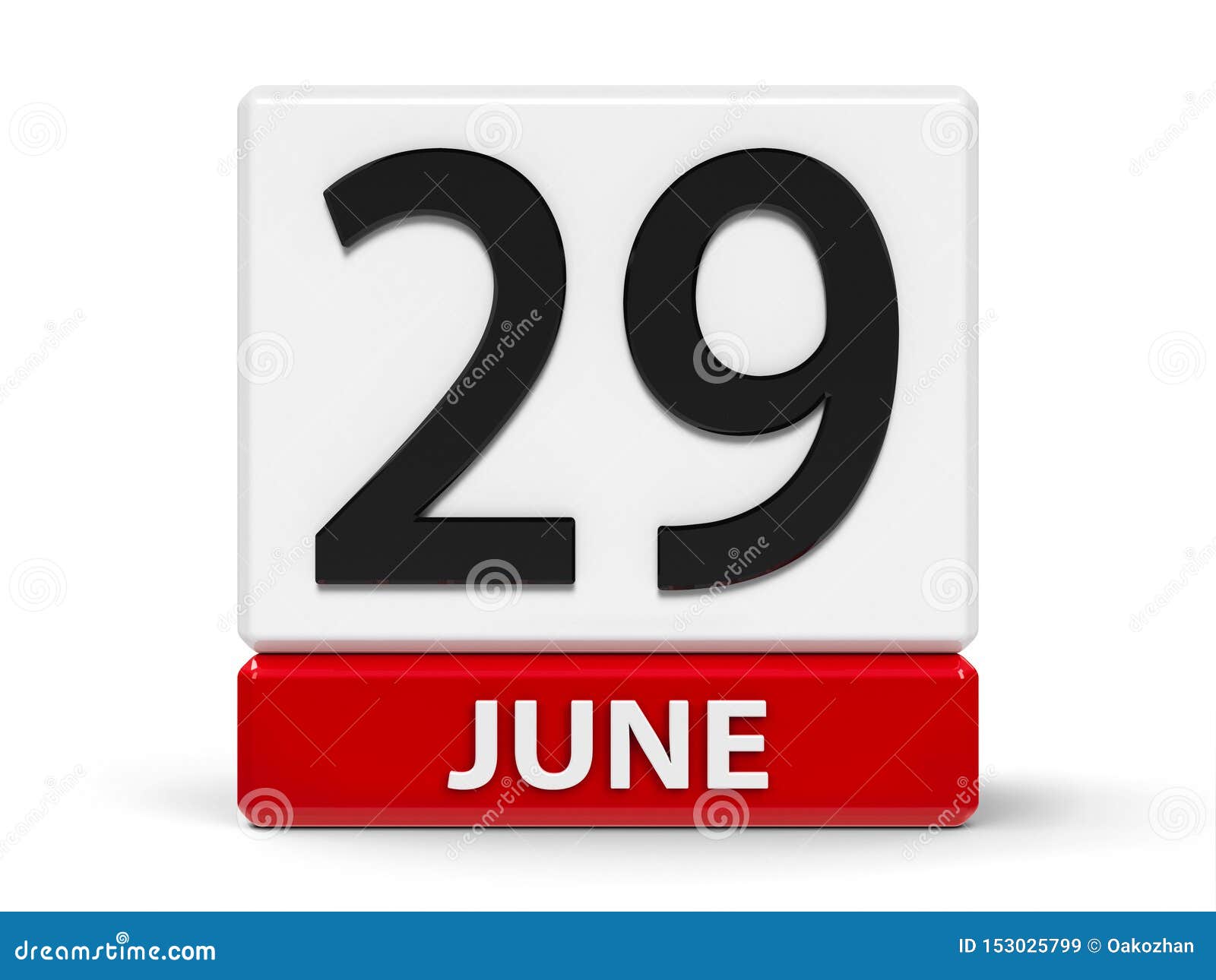 Cubes calendar 29th June stock illustration. Illustration of 29th ...