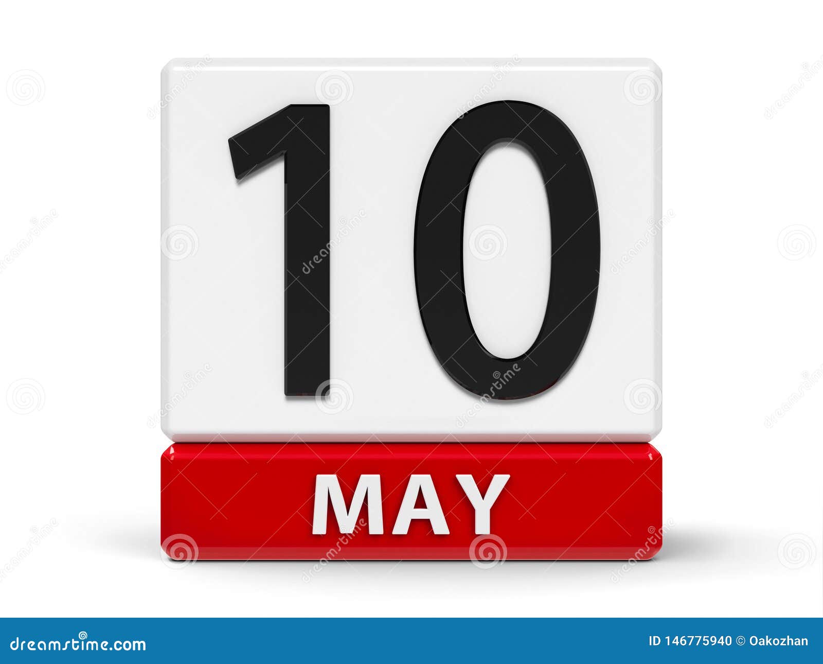 Cubes calendar 10th May stock illustration. Illustration of friday ...