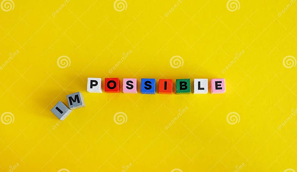 Cubes Changing Impossible To Possible. Mindset Transformation. Stock ...