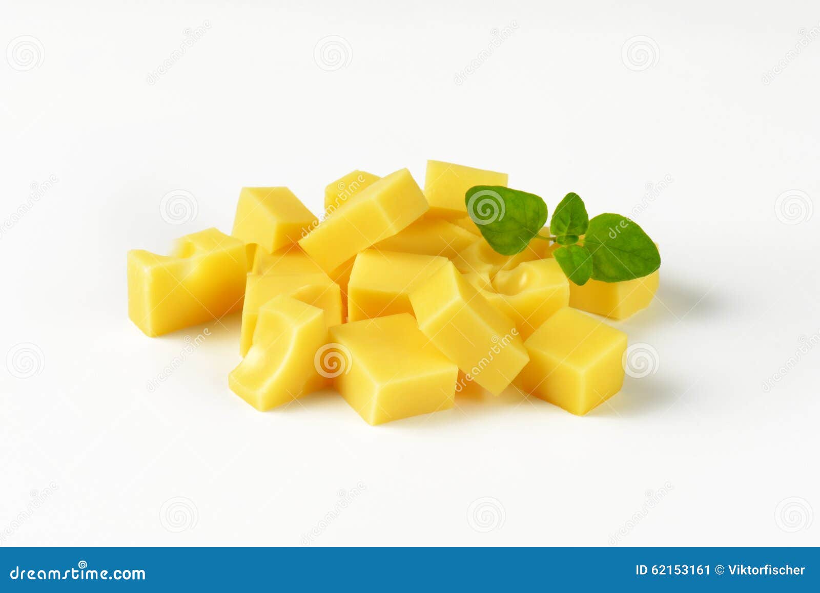 Cubes of cheese stock image. Image of leaf, organic, hard - 62153161